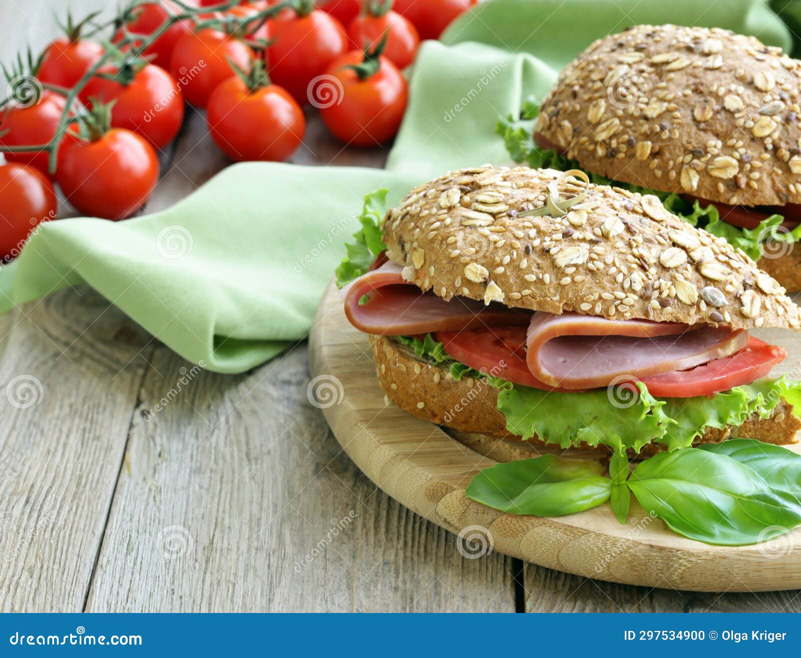 Healthy Eating Sandwich Rye Bread with Vegetables Stock Photo - Image ...