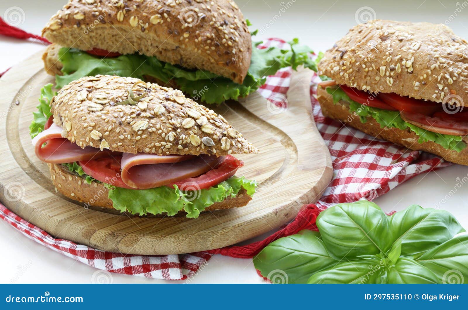 Healthy Eating Sandwich Rye Bread with Vegetables Stock Photo - Image ...