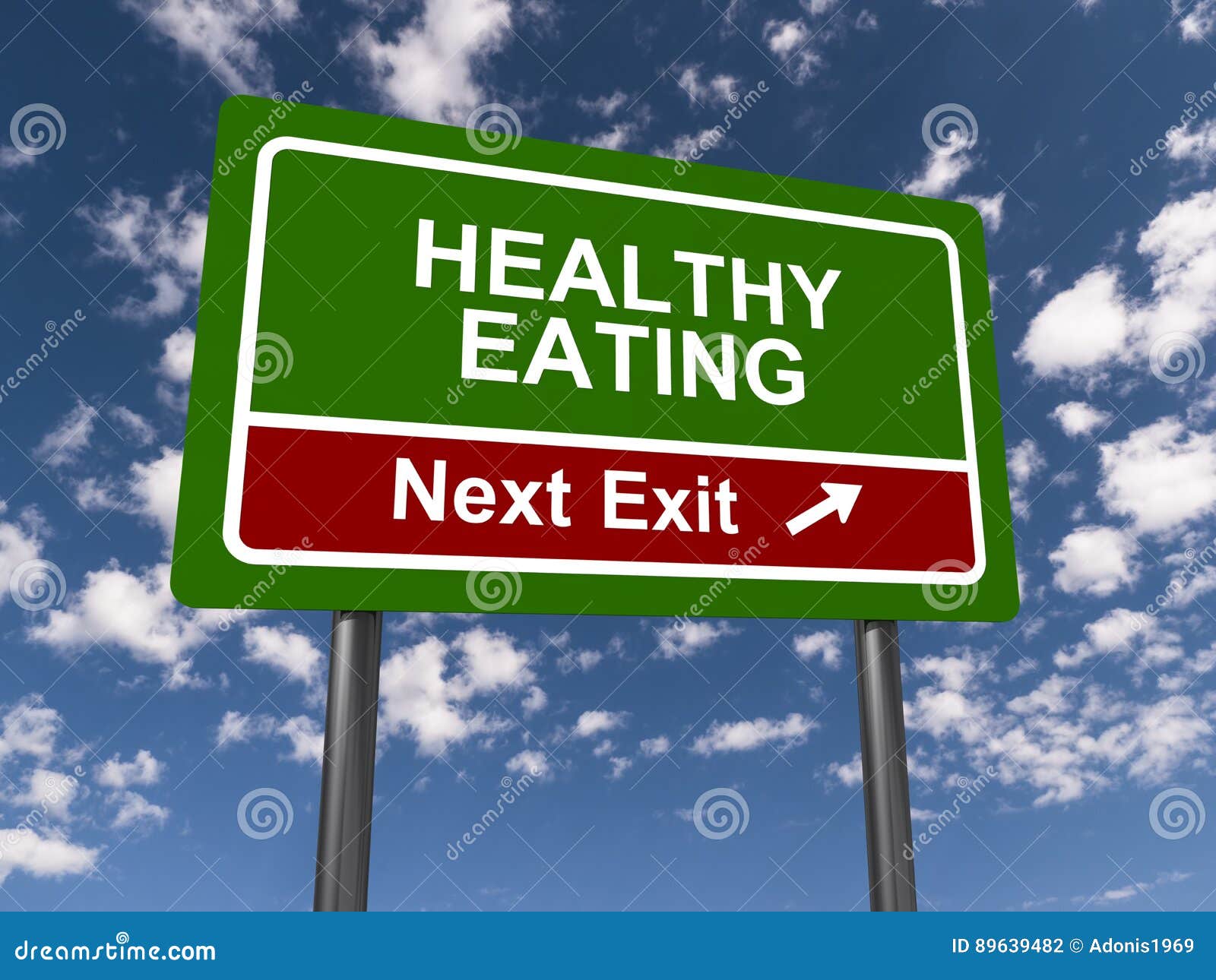 Healthy eating sign stock illustration. Illustration of note - 89639482