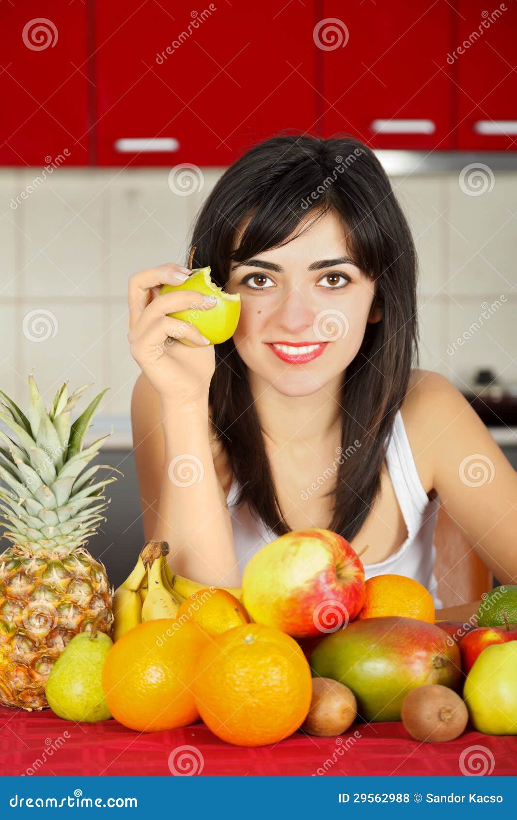 Healthy Eating Time stock photo. Image of lady, kitchen - 29562988