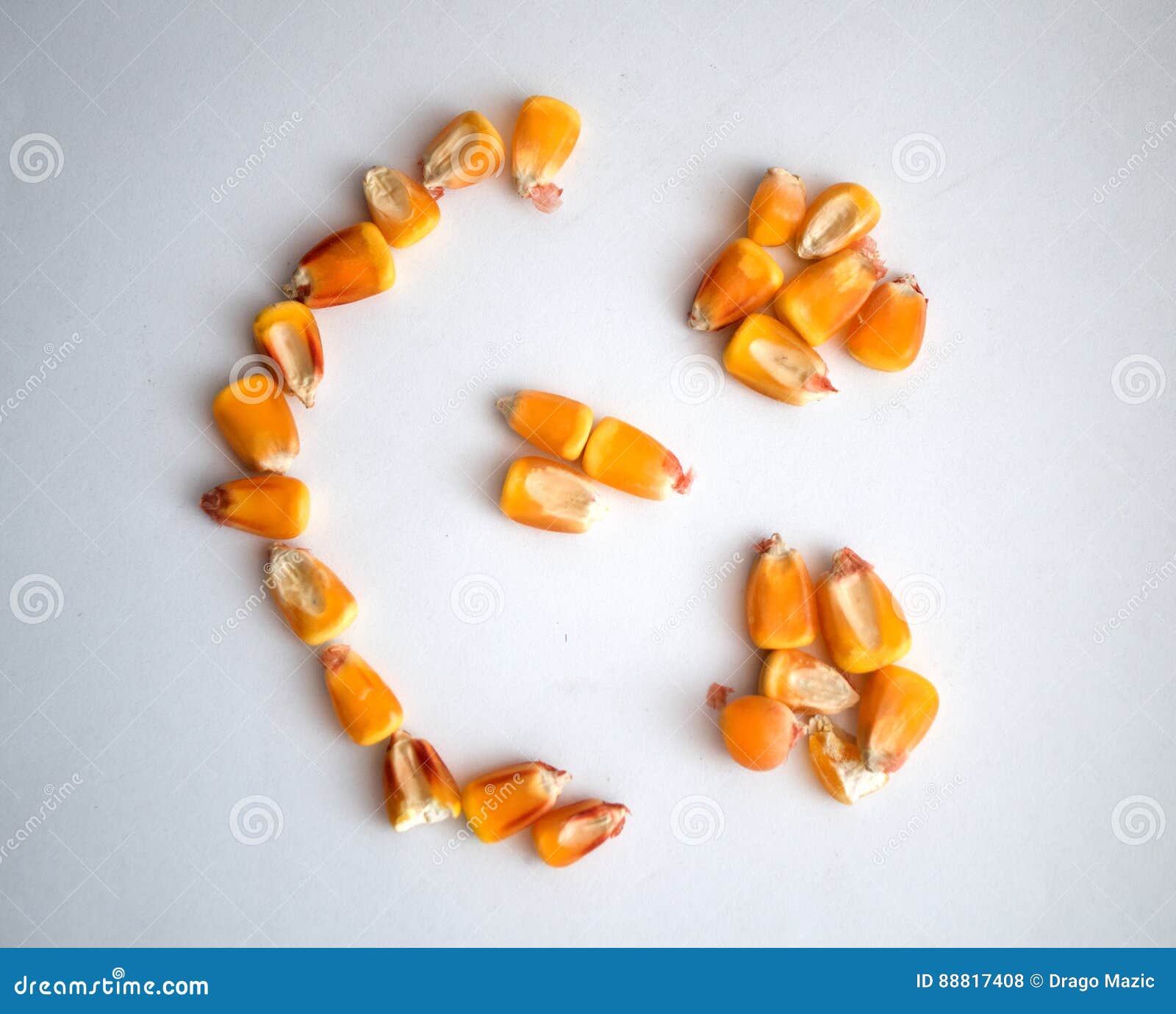 Healthy Ecological Corn In The Form Of A Happy Smiley Face Stock Image ...