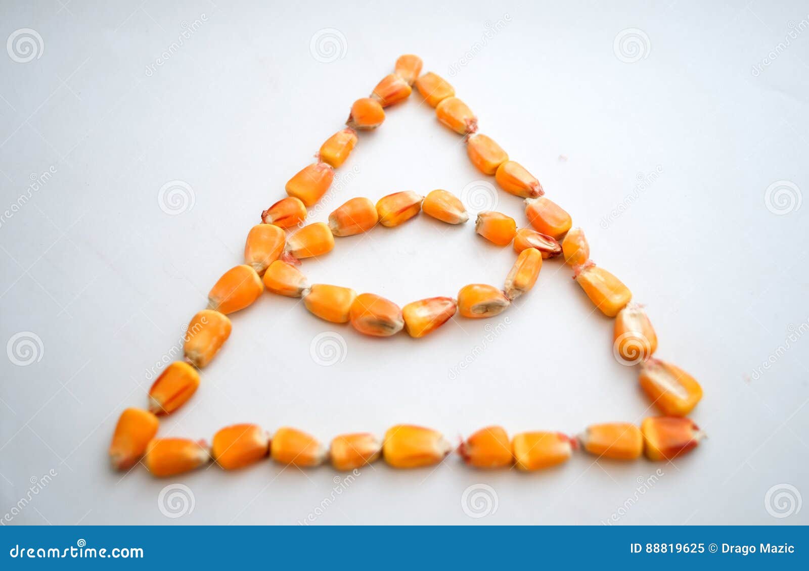 Healthy Ecological Corn in the Form of a Triangle with an Eye on Stock ...