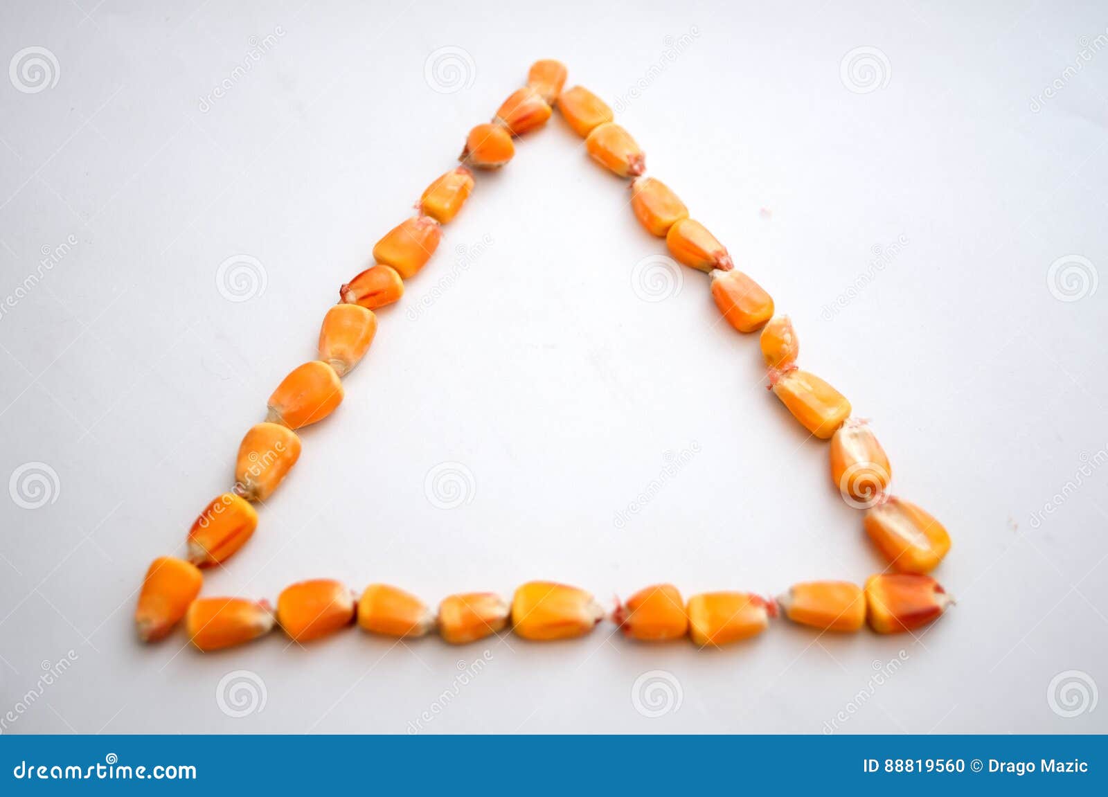 Healthy Ecological Corn in the Form of a Triangle Stock Photo - Image ...