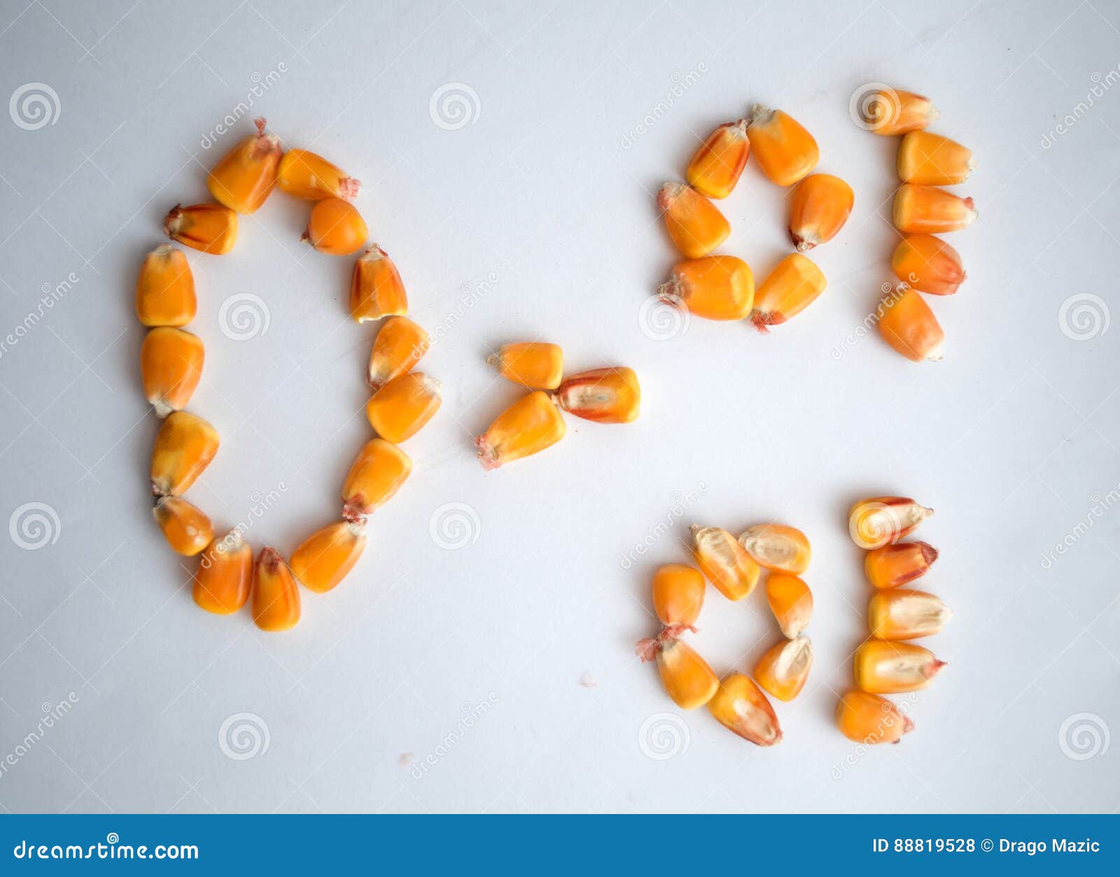 Healthy Ecological Corn In The Form Of A Happy Smiley Face Stock Image ...