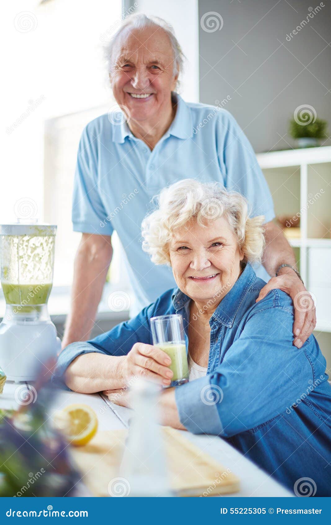 Healthy elderly couple stock image. Image of drink, relationship - 55225305