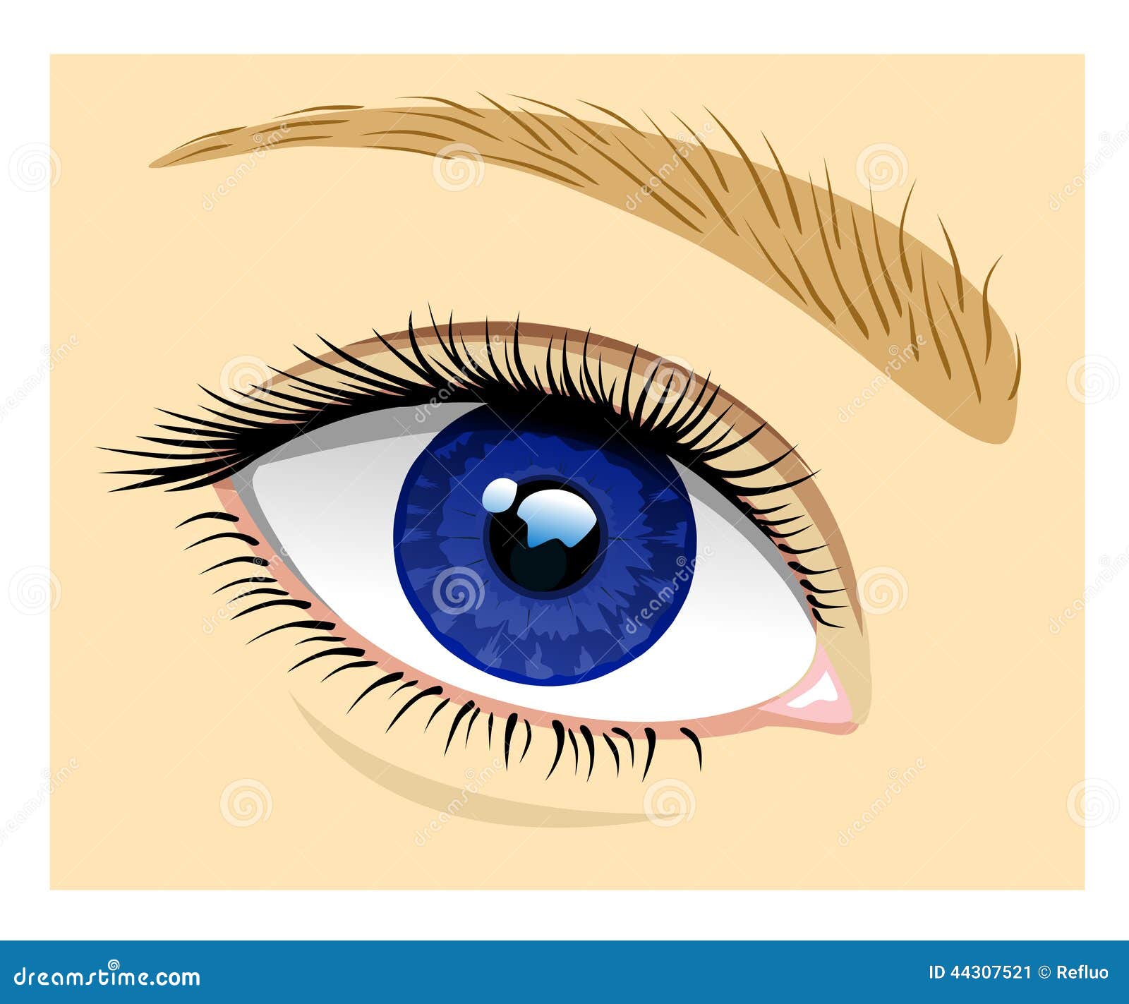 Healthy eye stock vector. Illustration of bodypart, medicine - 44307521