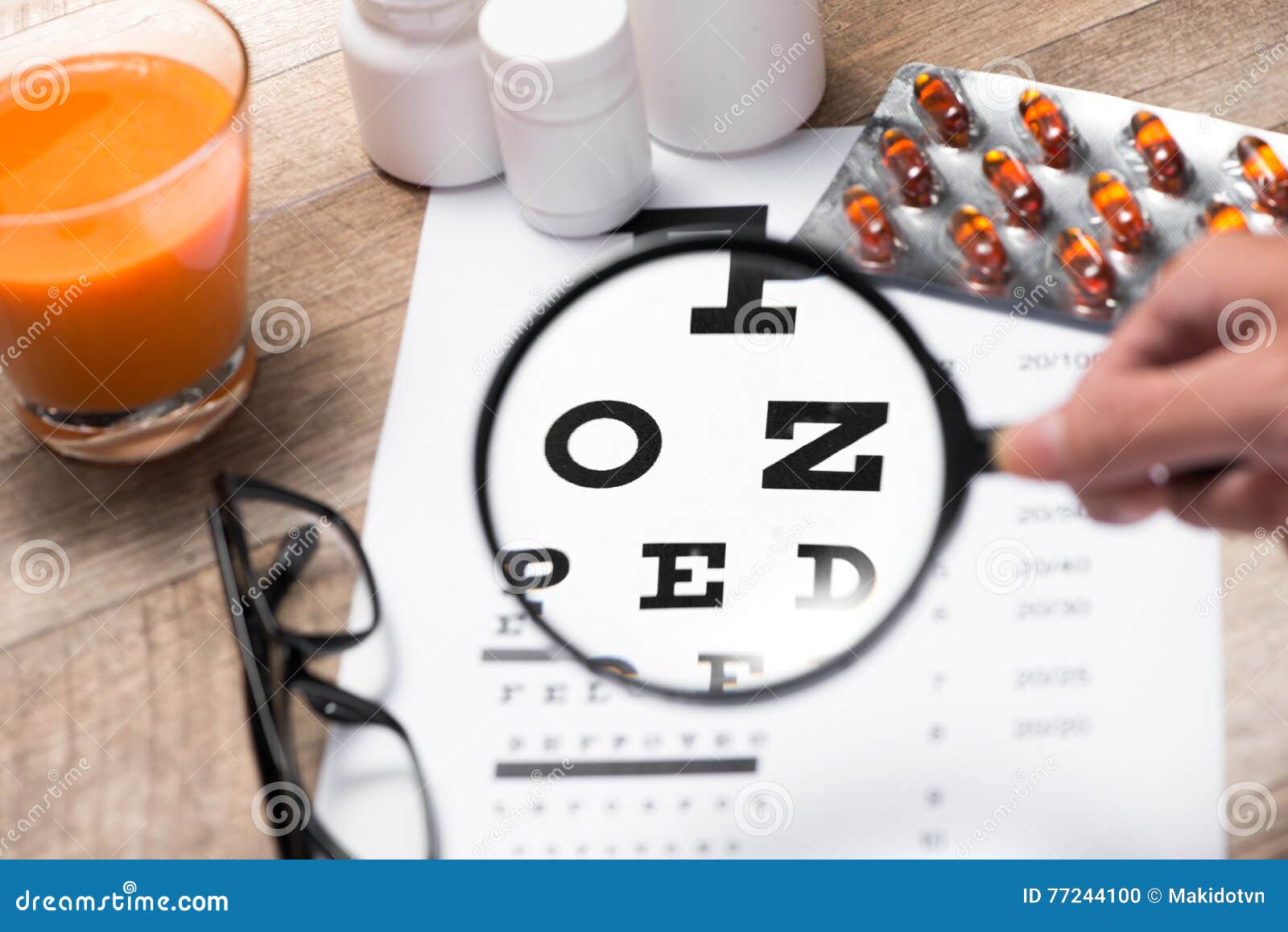 Healthy Eyes. Eye Chart and Medicine Stock Photo - Image of optical ...