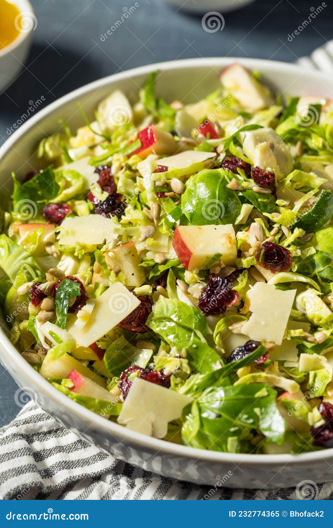 Healthy Fall Brussel Sprout Apple Salad Stock Image - Image of brussels ...
