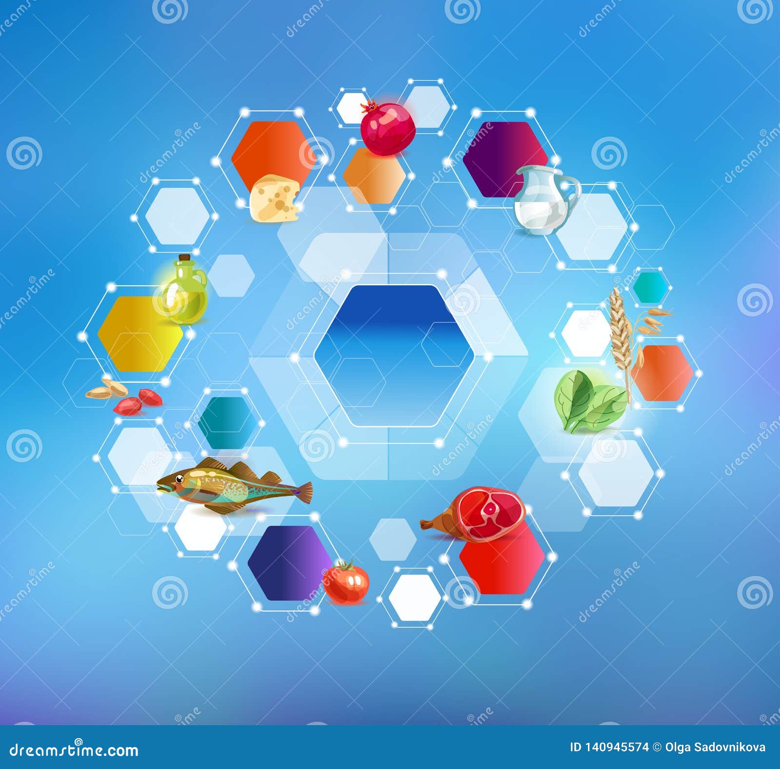 Healthy Food. Abstract Scheme Stock Vector - Illustration of ...