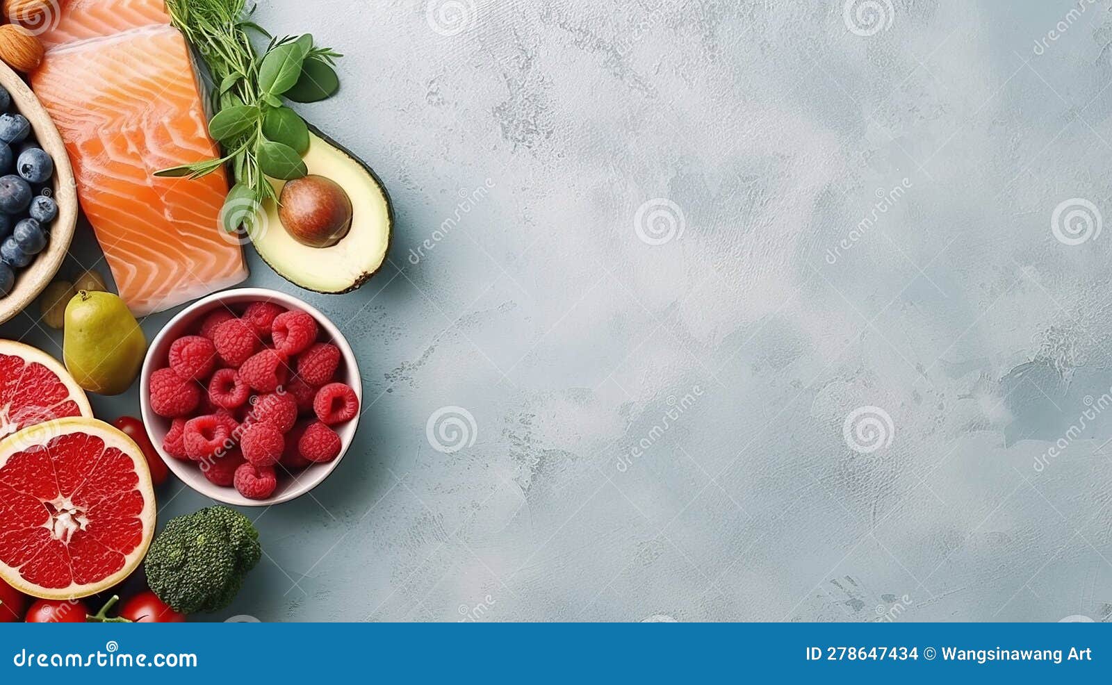 Healthy Food AI Generated Image Stock Illustration - Illustration of ...
