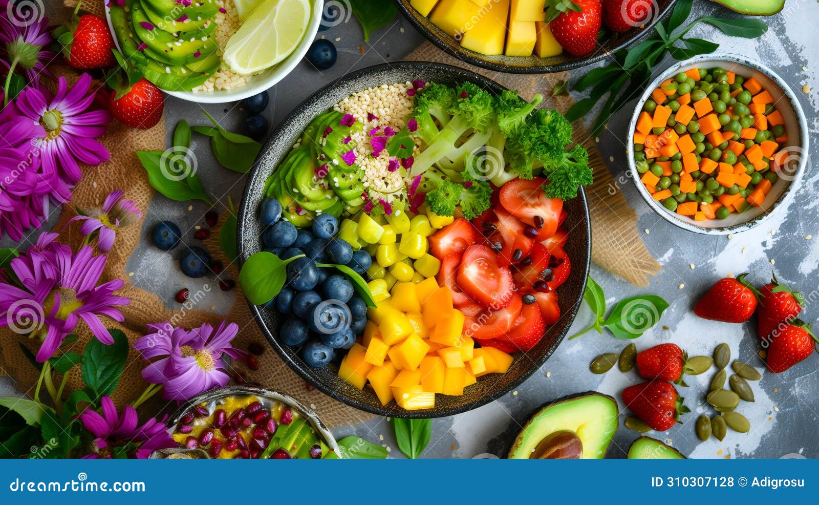 A Healthy Food Alternative Menu Concept Stock Illustration ...