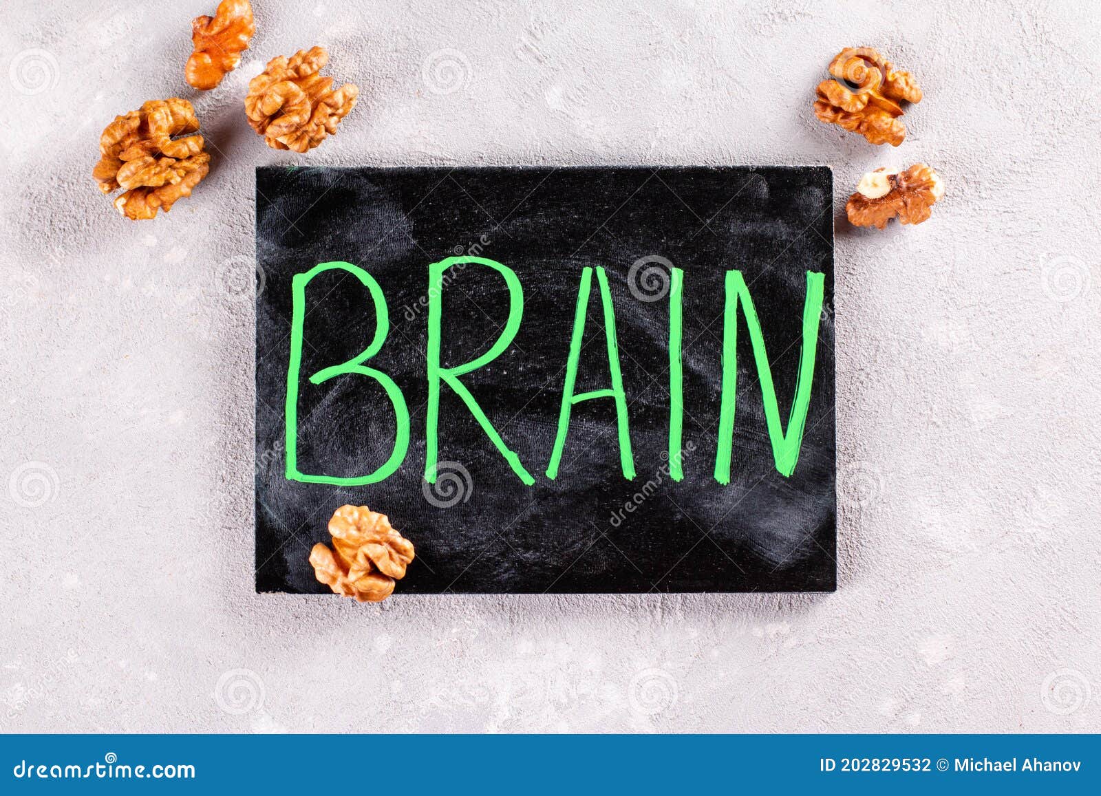 Healthy Food for Brain. Walnut, Peeled Walnut Stock Photo - Image of ...