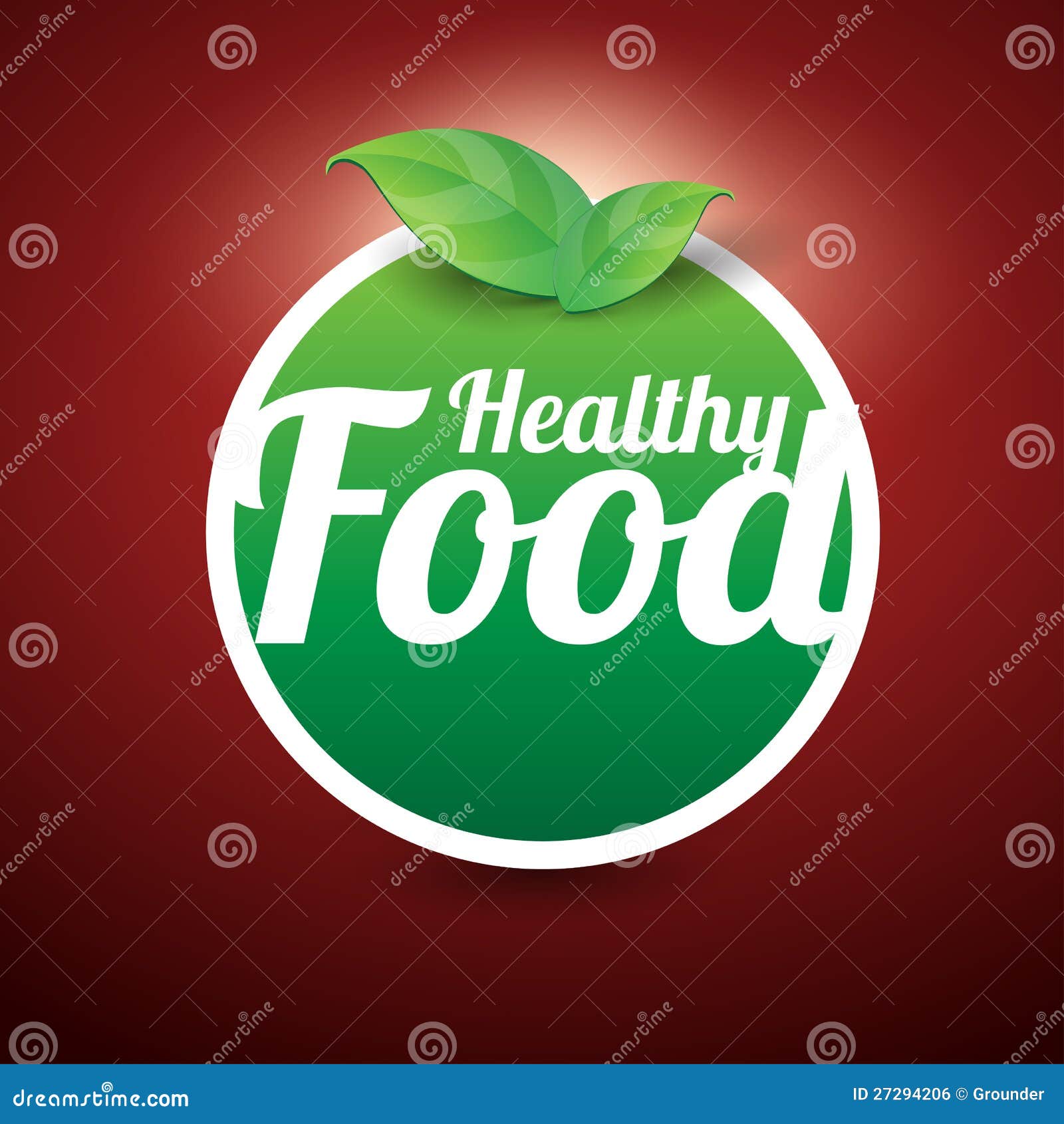 Healthy food button stock vector. Illustration of green - 27294206
