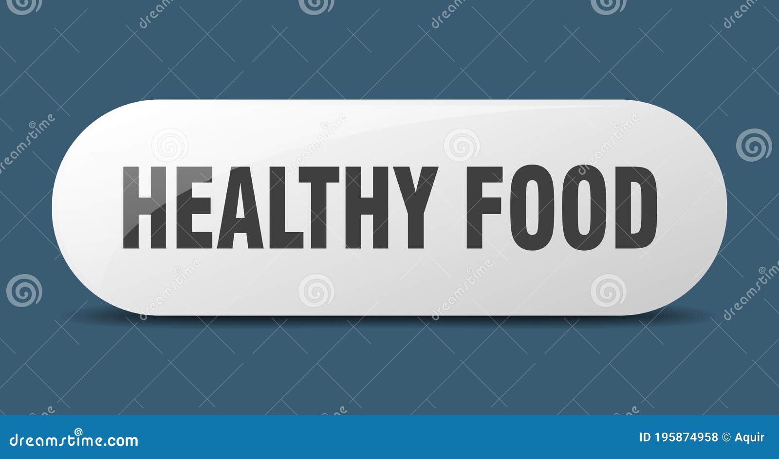 Healthy Food Button. Healthy Food Sign. Key. Push Button Stock Vector ...