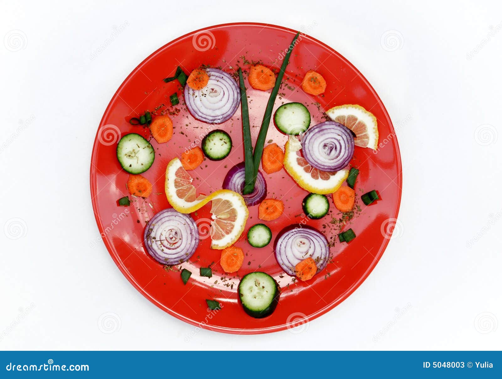Healthy food clock stock image. Image of green, twelve - 5048003