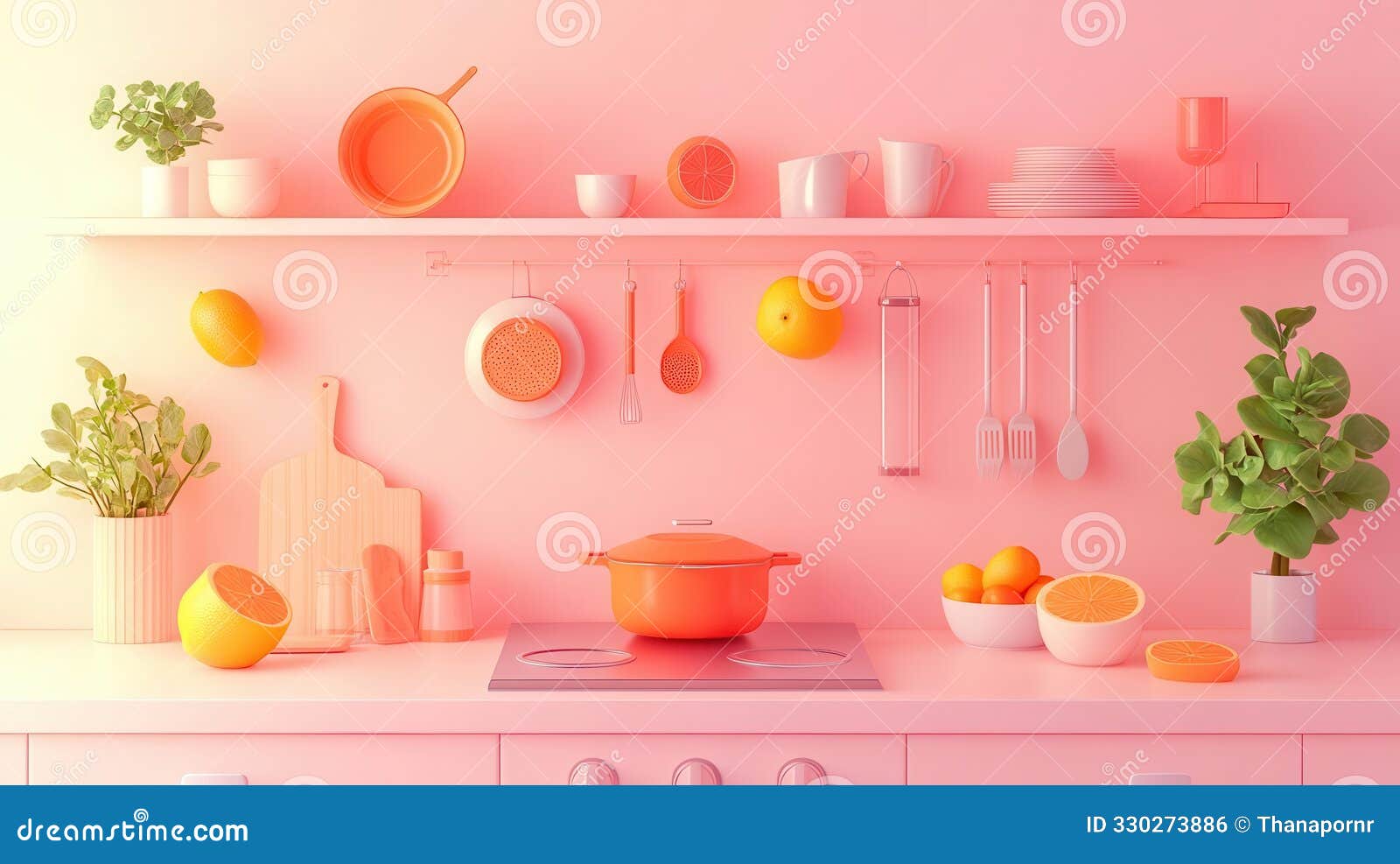 Healthy Food Flat Design Top View Kitchen Animation Complementary Color ...