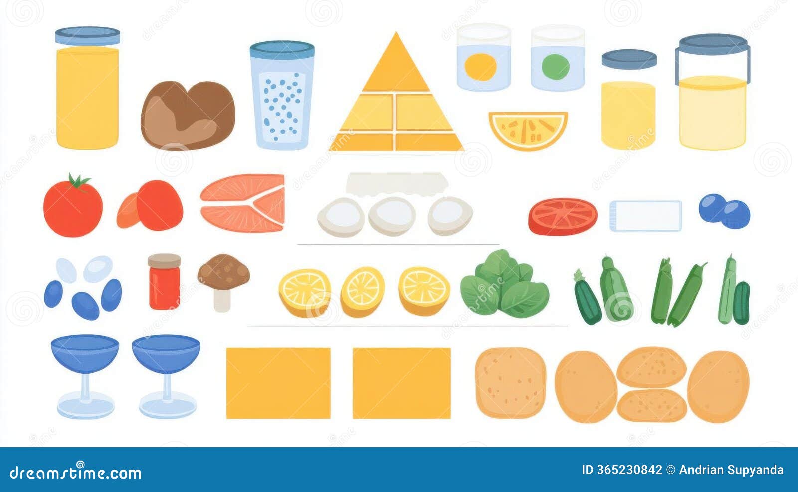 Healthy Food Guide Pyramid Chart Stock Photo | CartoonDealer.com #365230842