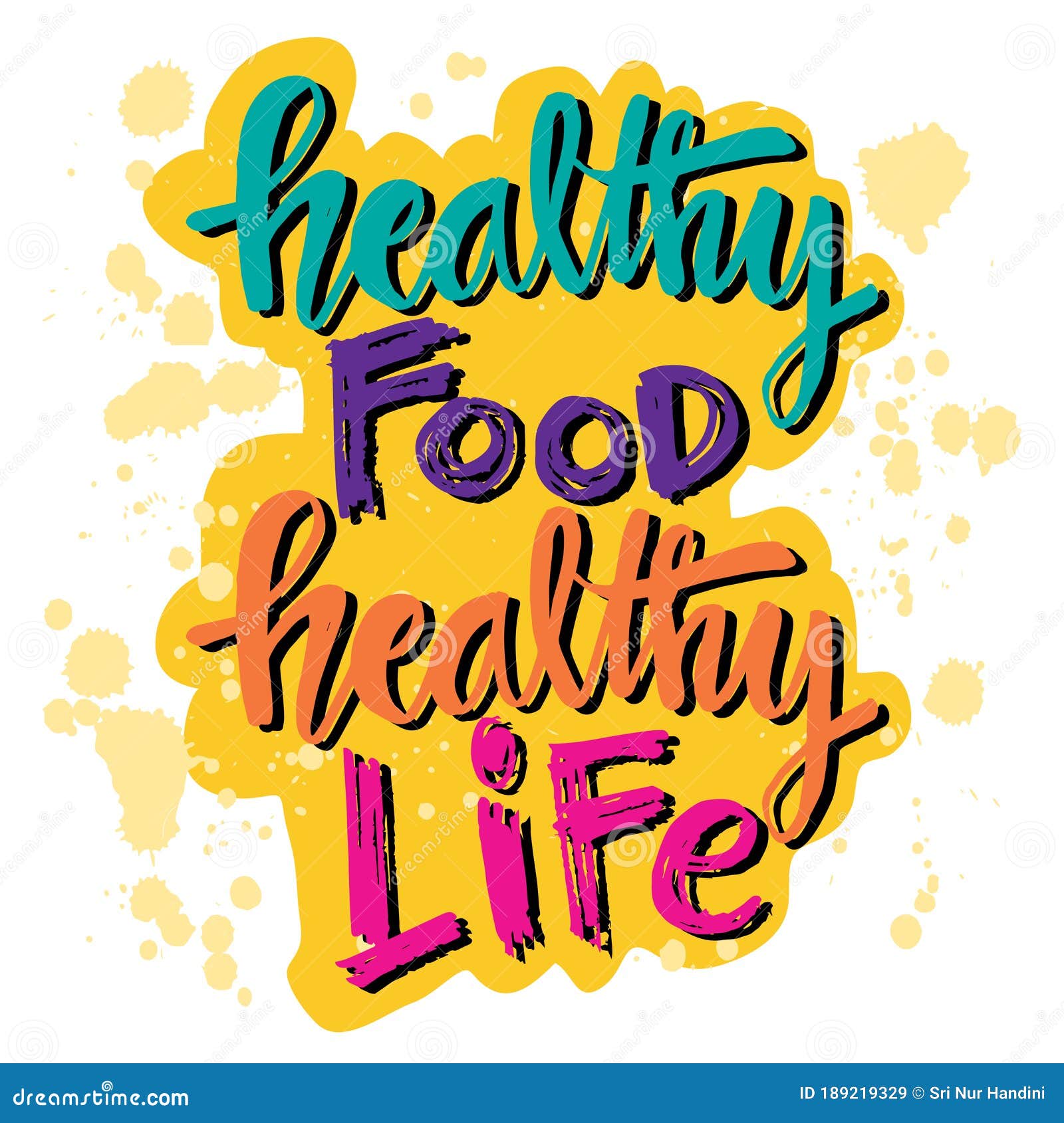 Healthy Food Healthy Life Hand Lettering Calligraphy. Stock Vector ... Healthy Food Healthy Life Hand Lettering Calligraphy. Stock Vector ...