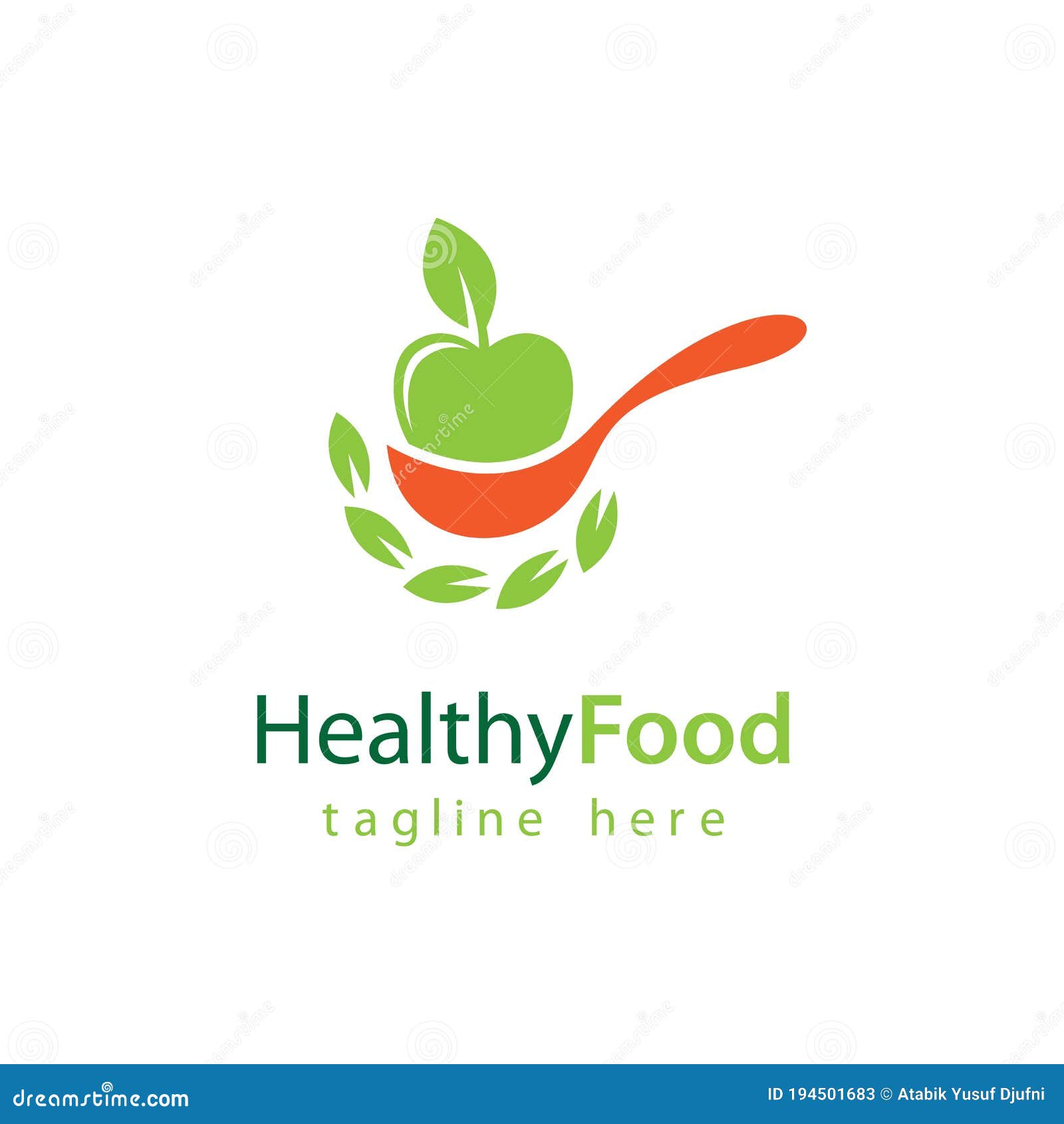 Healthy food logo stock vector. Illustration of symbol - 194501683