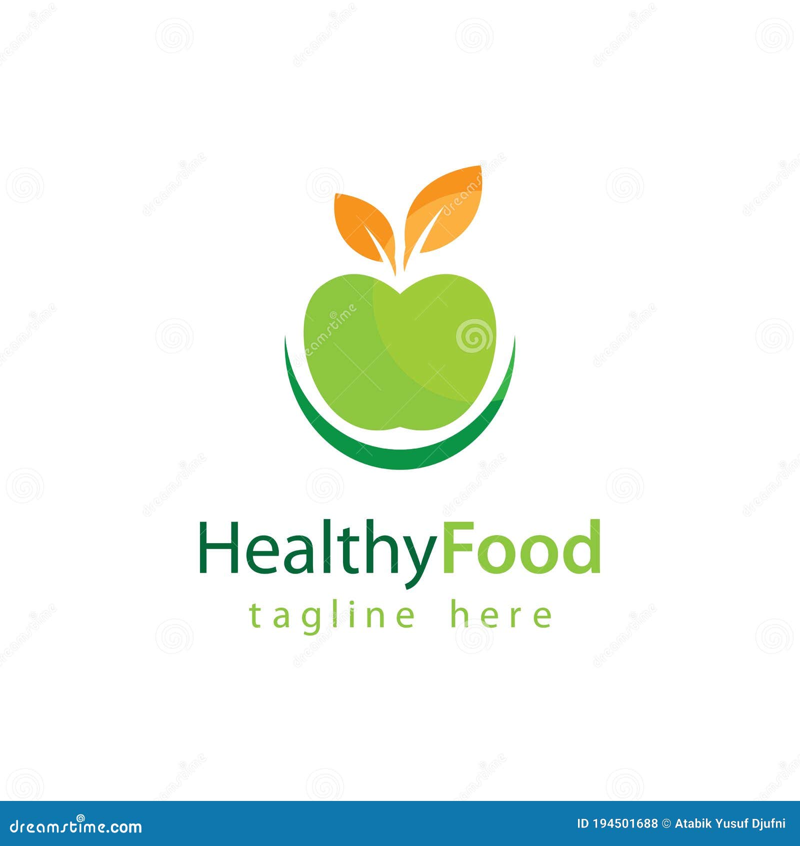 Healthy food logo stock vector. Illustration of menu - 194501688