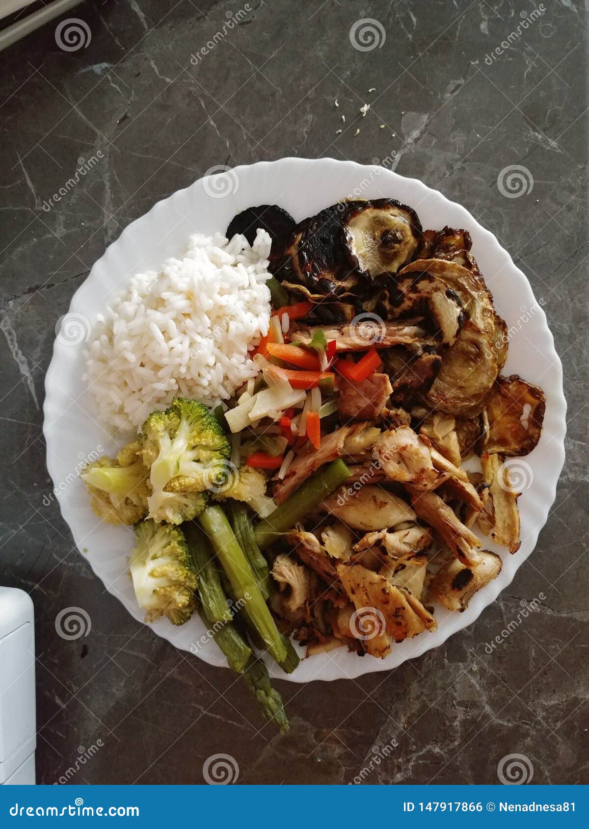 Healthy Food Plate Mixes for a Lunch Stock Photo - Image of food, plate ...