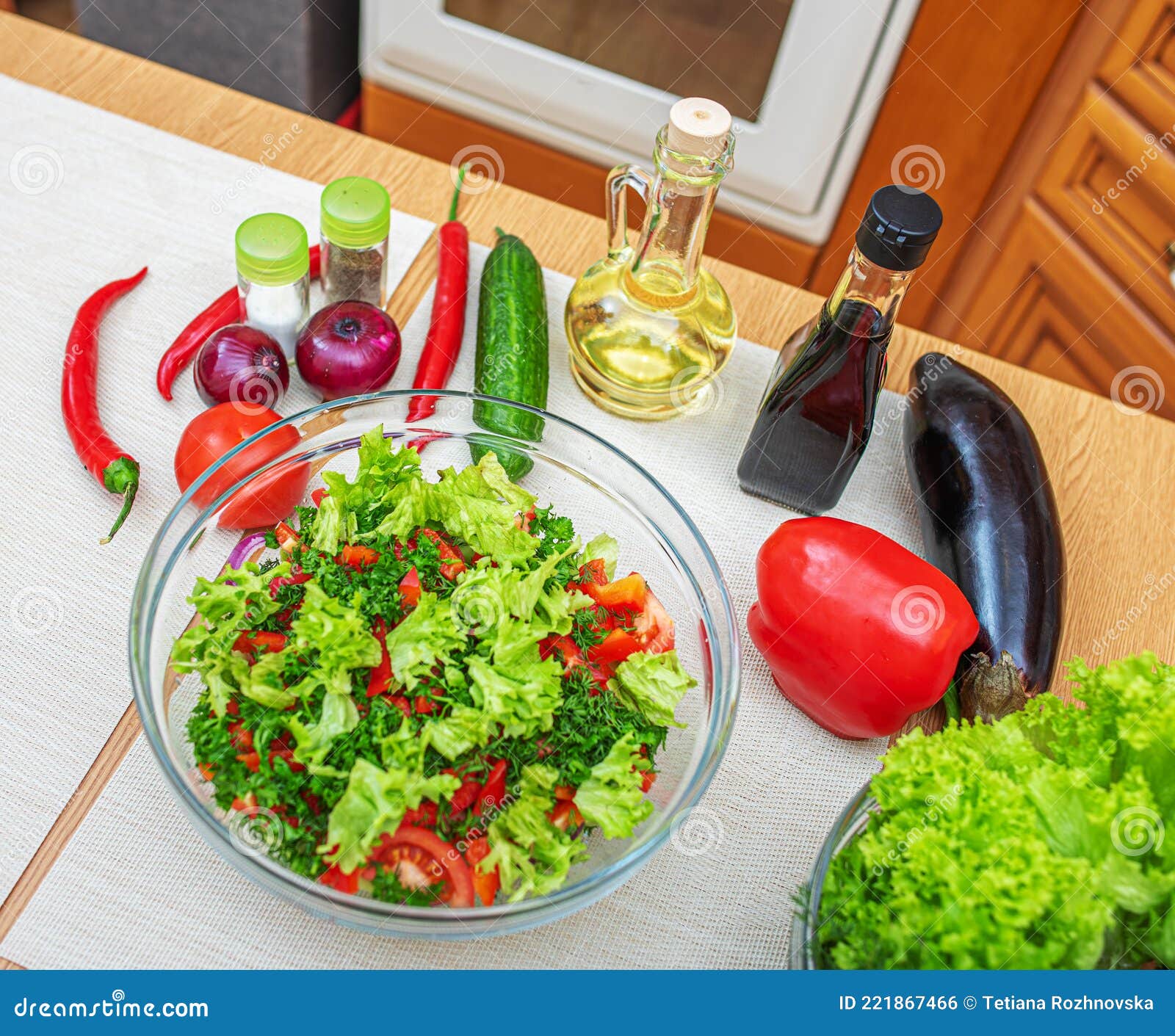 Healthy Food Products on the Table in the Kitchen. Stock Photo - Image ...