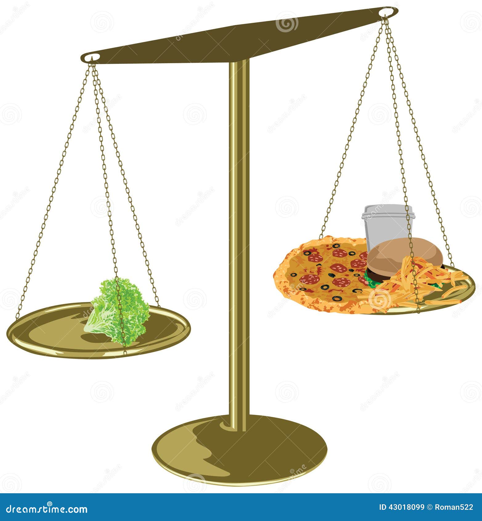 Healthy food scales stock vector. Illustration of background - 43018099