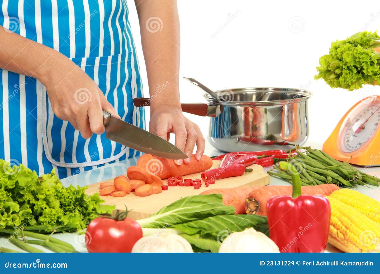 Healthy Food on the Table in the Kitchen Stock Image - Image of ...
