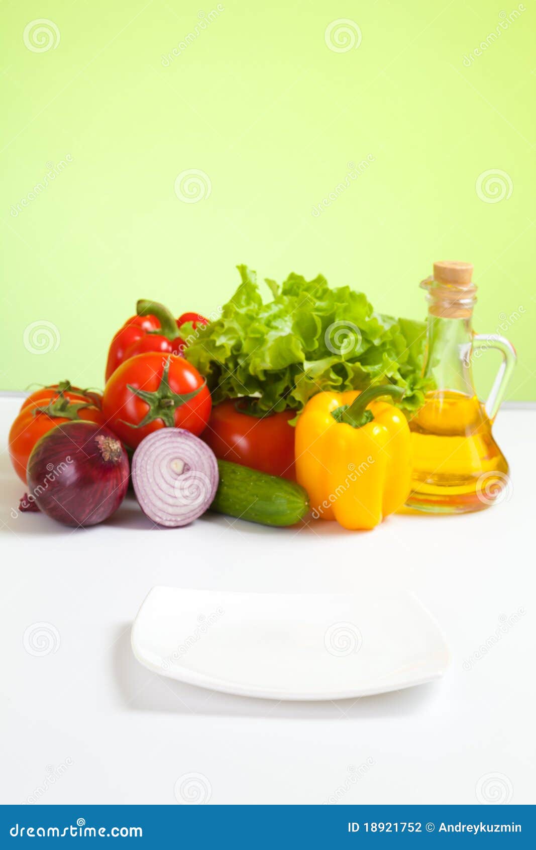 Healthy Food Vegetables and Focused White Plate Stock Photo - Image of ...