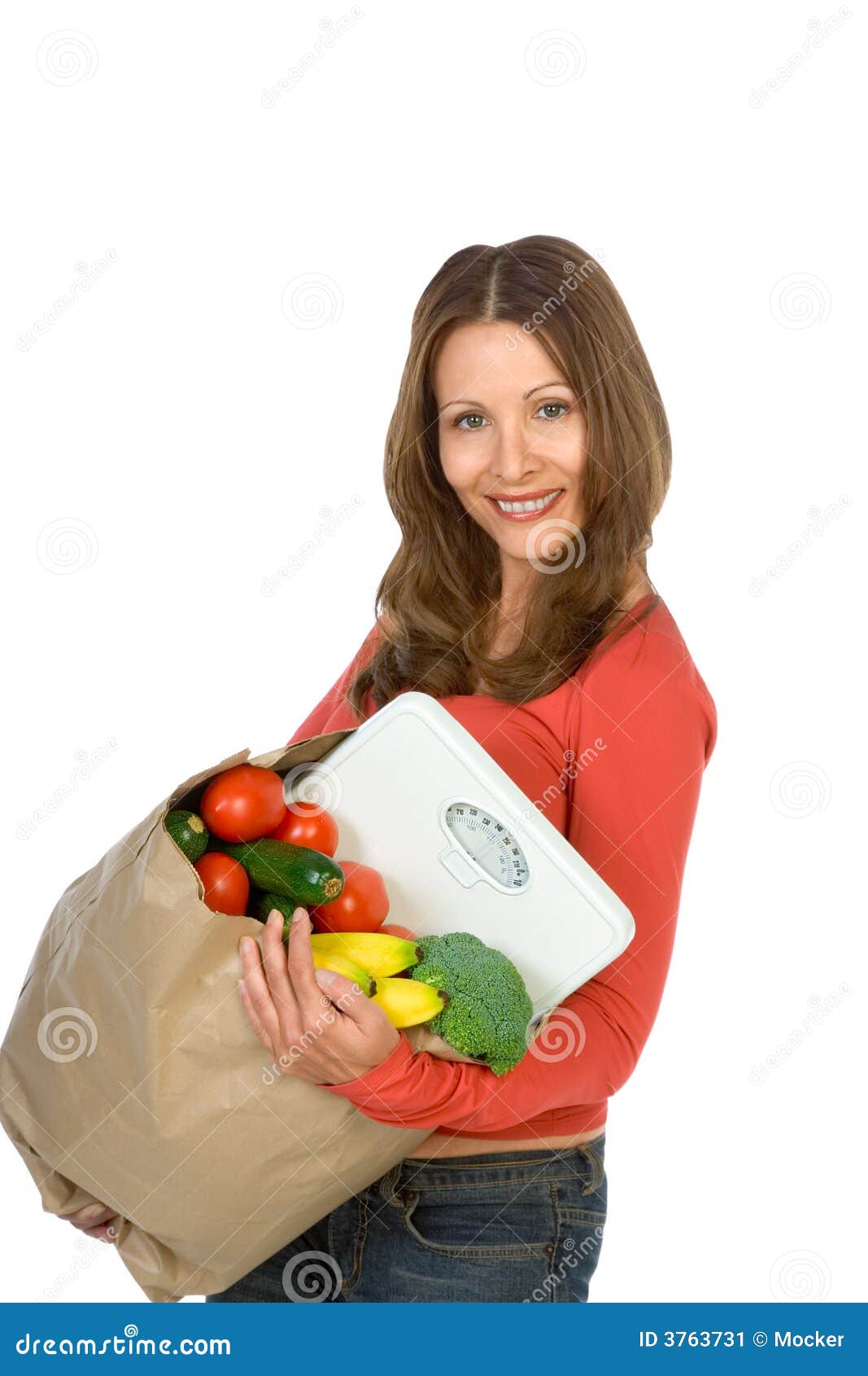 Healthy Food Weight Dieting Stock Image - Image of dame, control: 3763731