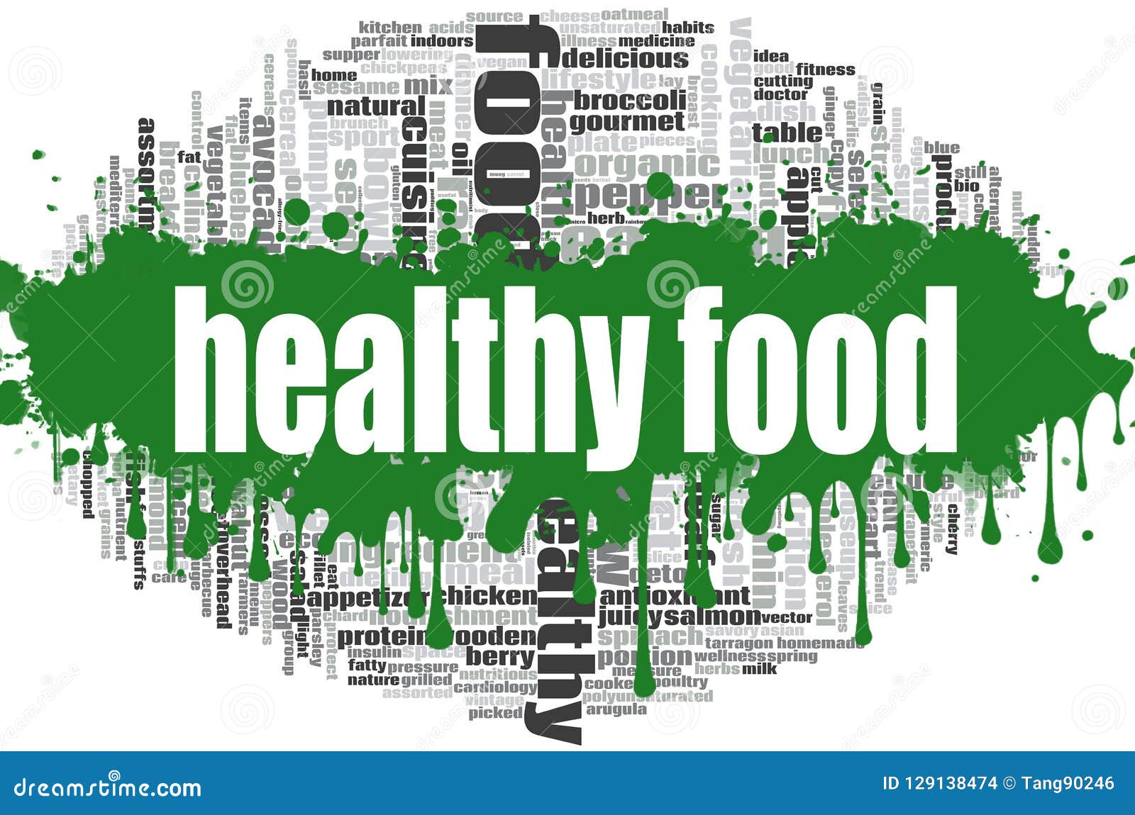 Healthy food word cloud stock illustration. Illustration of graphic ...