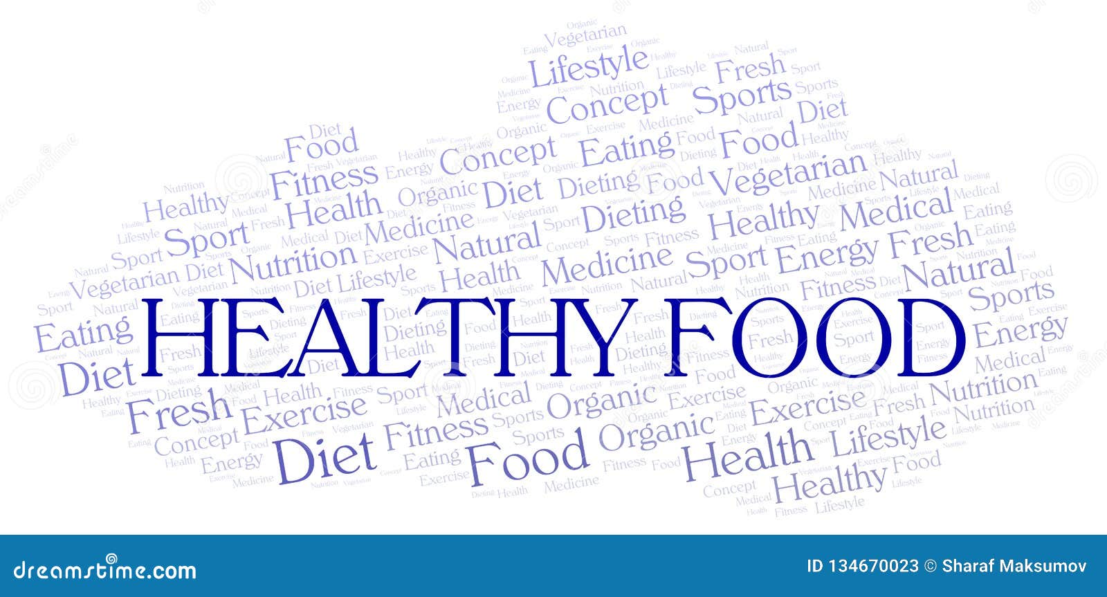 Healthy Food word cloud stock illustration. Illustration of concept ...