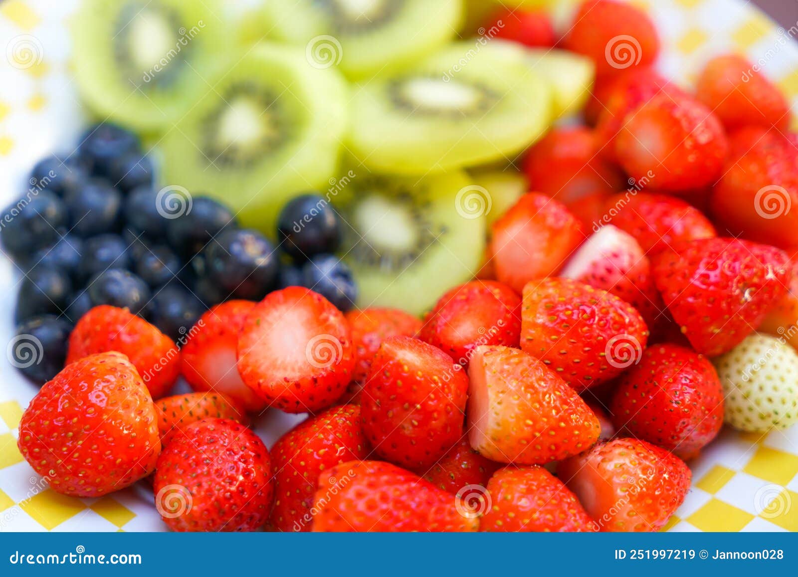 Healthy Fresh Fruit Strawberry, Raspberry, Blueberry, Kiwi Stock Image ...