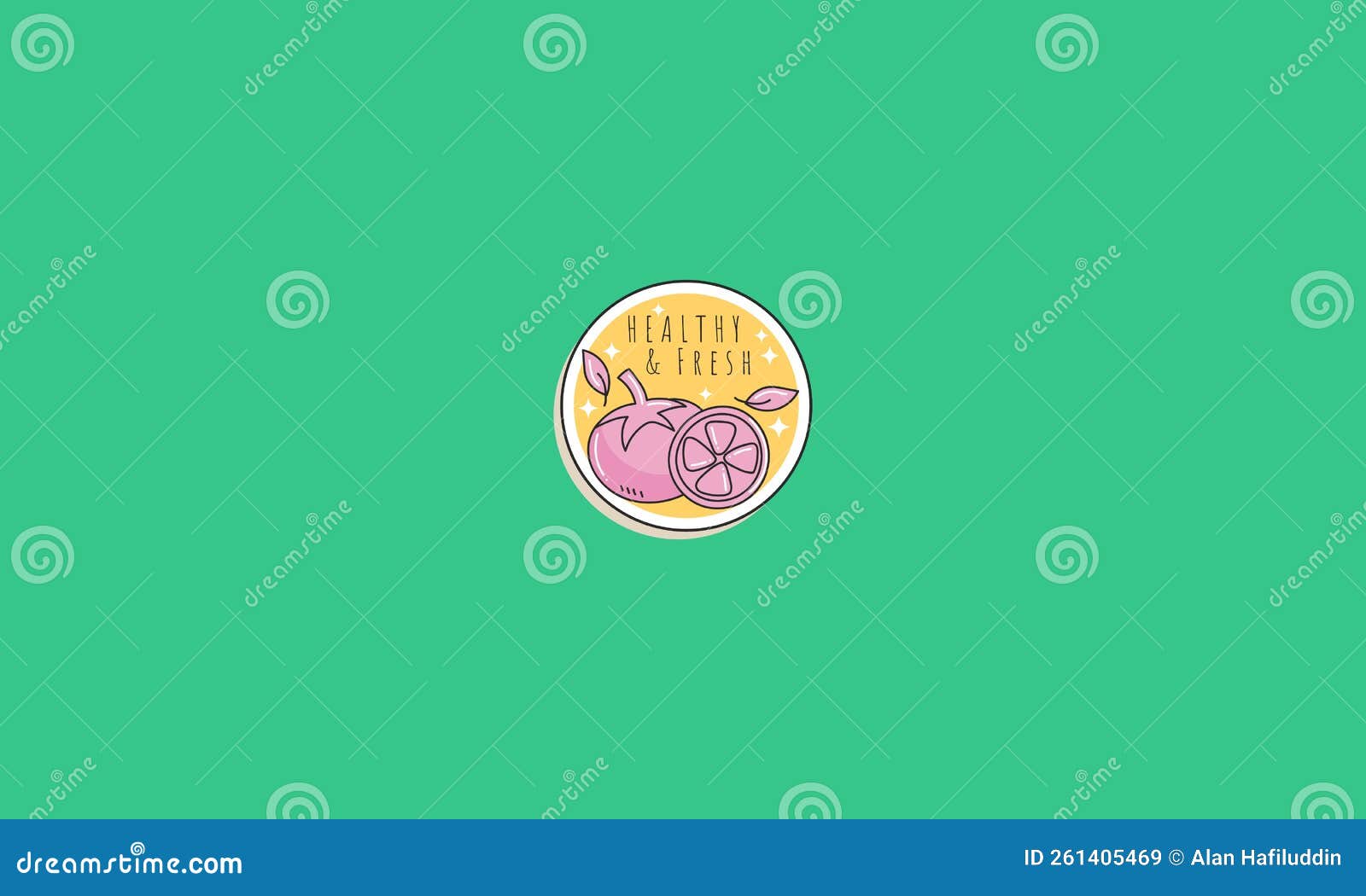 Healthy and Fresh Vector Logo Template Flat Design Stock Vector ...