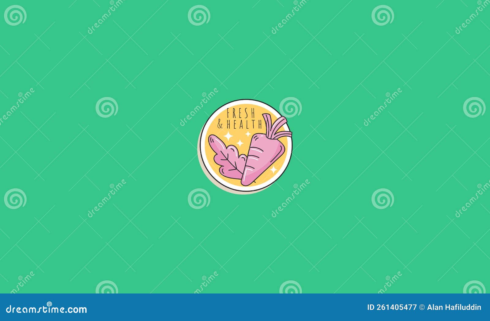 Healthy and Fresh Vector Logo Template Flat Design Stock Vector ...