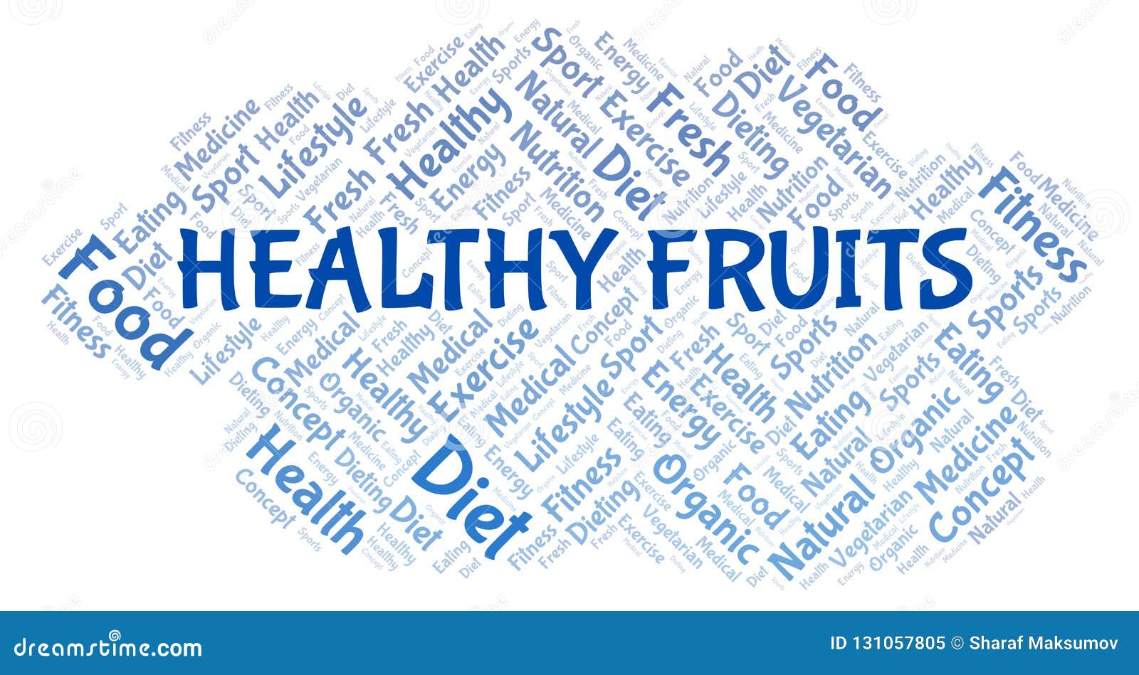 Healthy Fruits word cloud. stock illustration. Illustration of colors ...