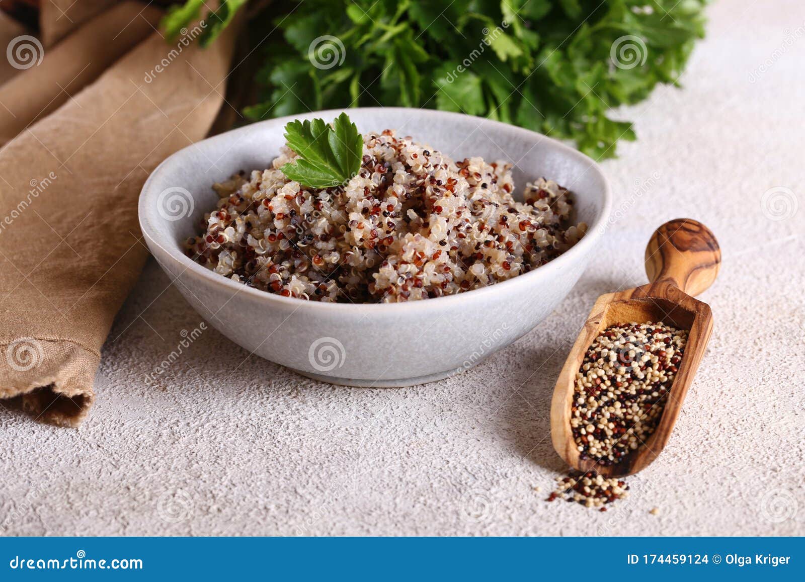Boiled quinoa stock photo. Image of dish, dinner, healthy - 174459124