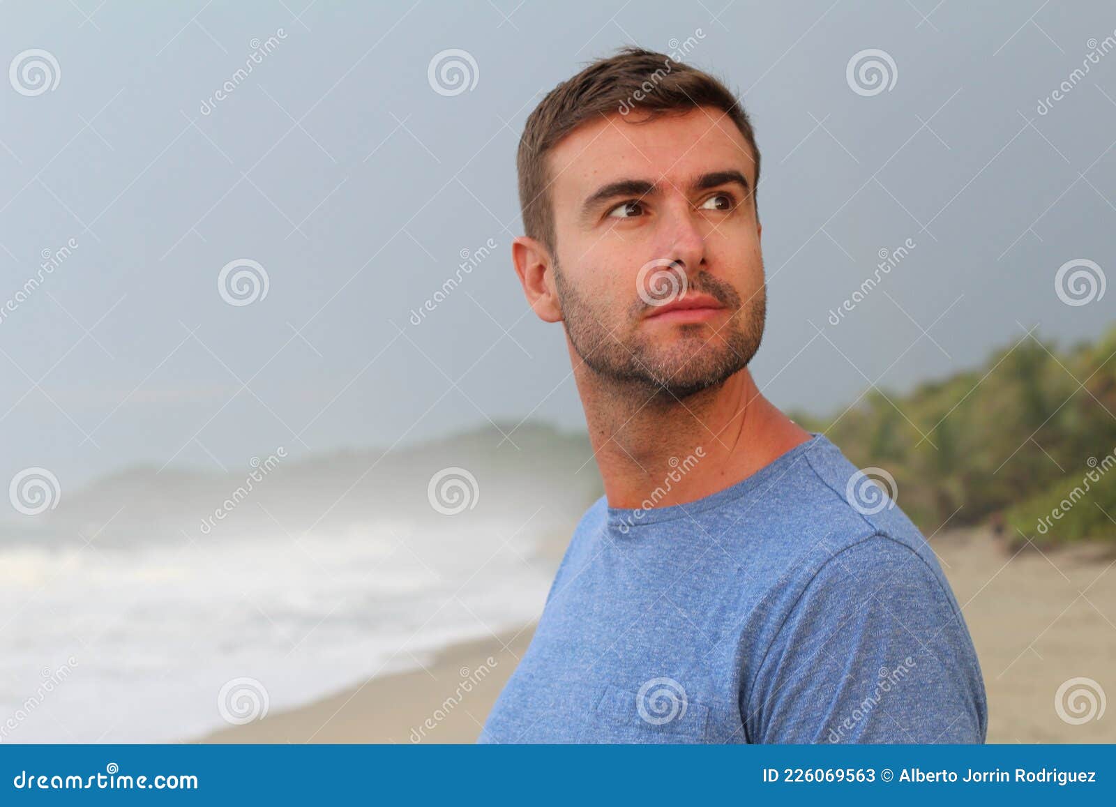 Healthy Guy Smiling at the Beach Stock Image - Image of outdoor ...