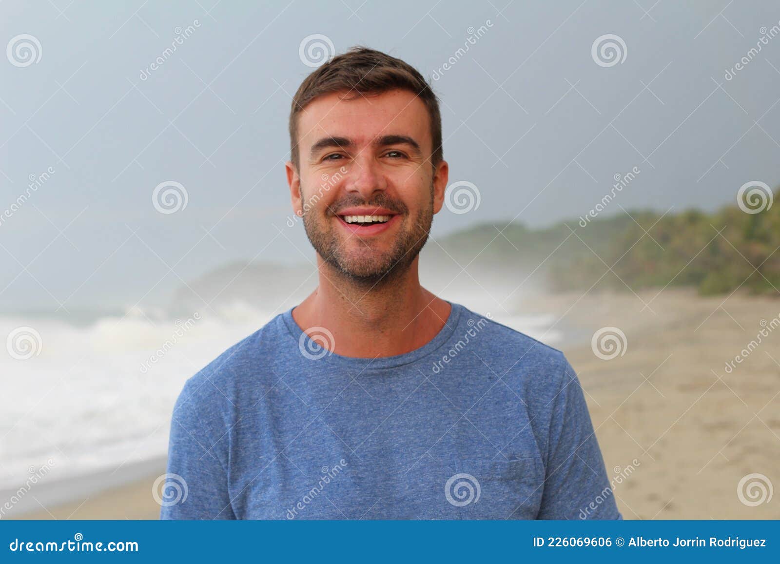Healthy Guy Smiling at the Beach Stock Photo - Image of enjoy ...