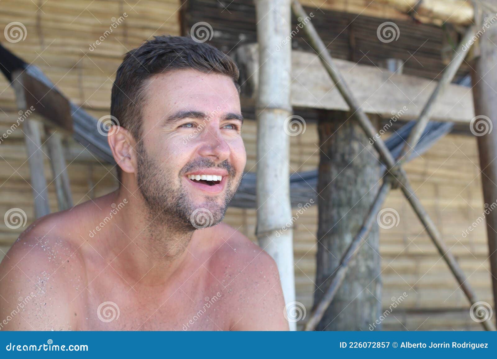Healthy Guy Smiling at the Beach Stock Image - Image of lifestyle ...