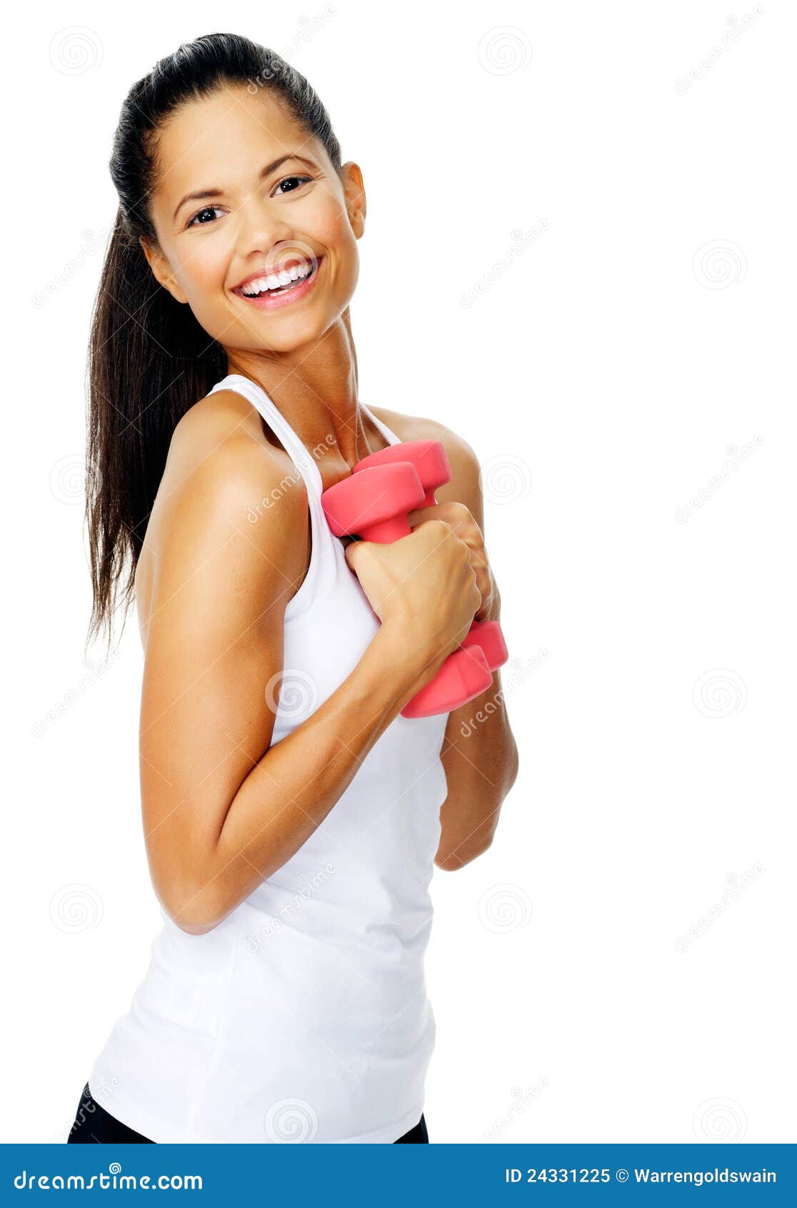 Healthy gym portrait stock image. Image of hold, pretty - 24331225