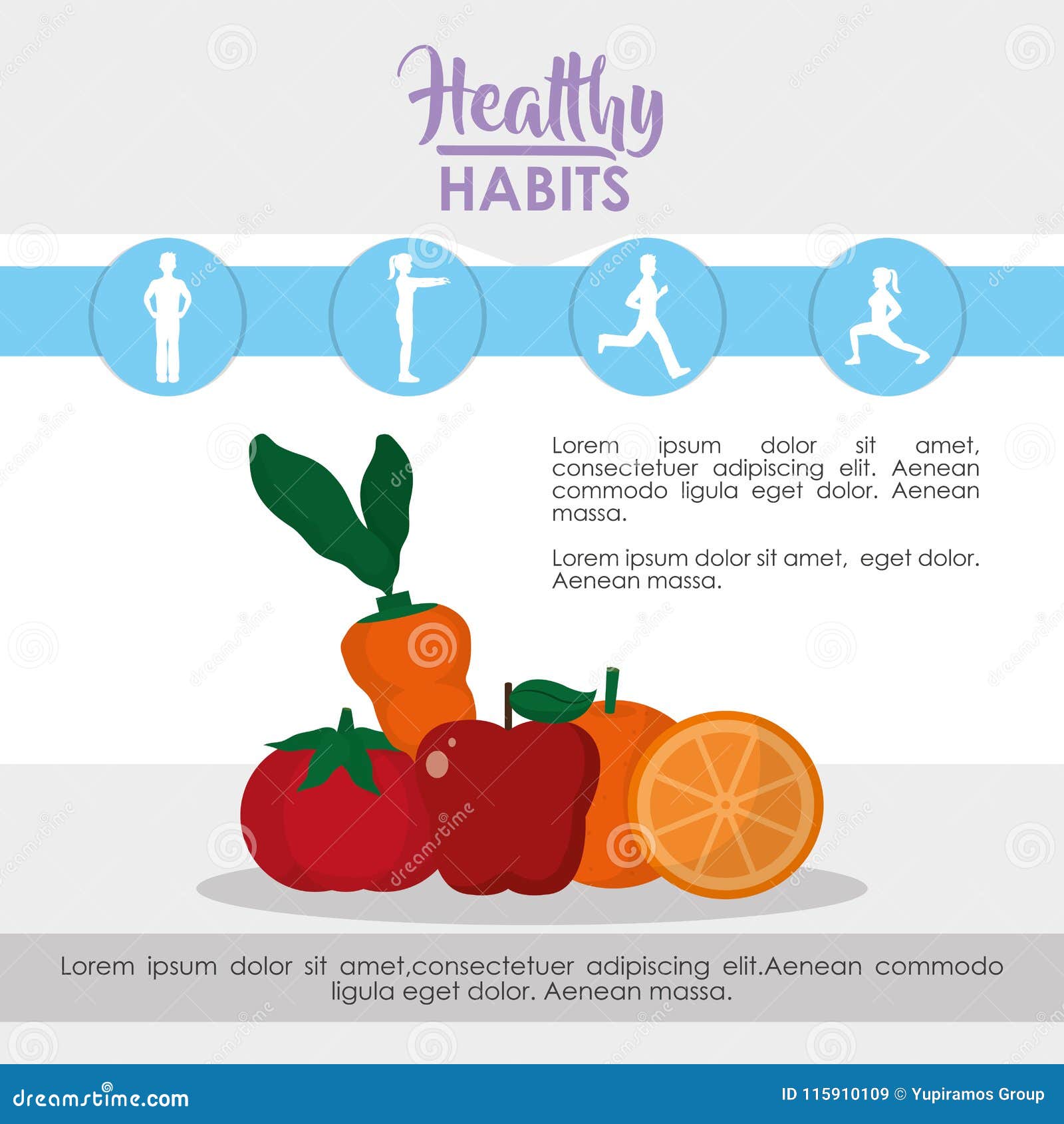 Healthy Habits Infographic Stock Vector Illustration Of Advice 115910109
