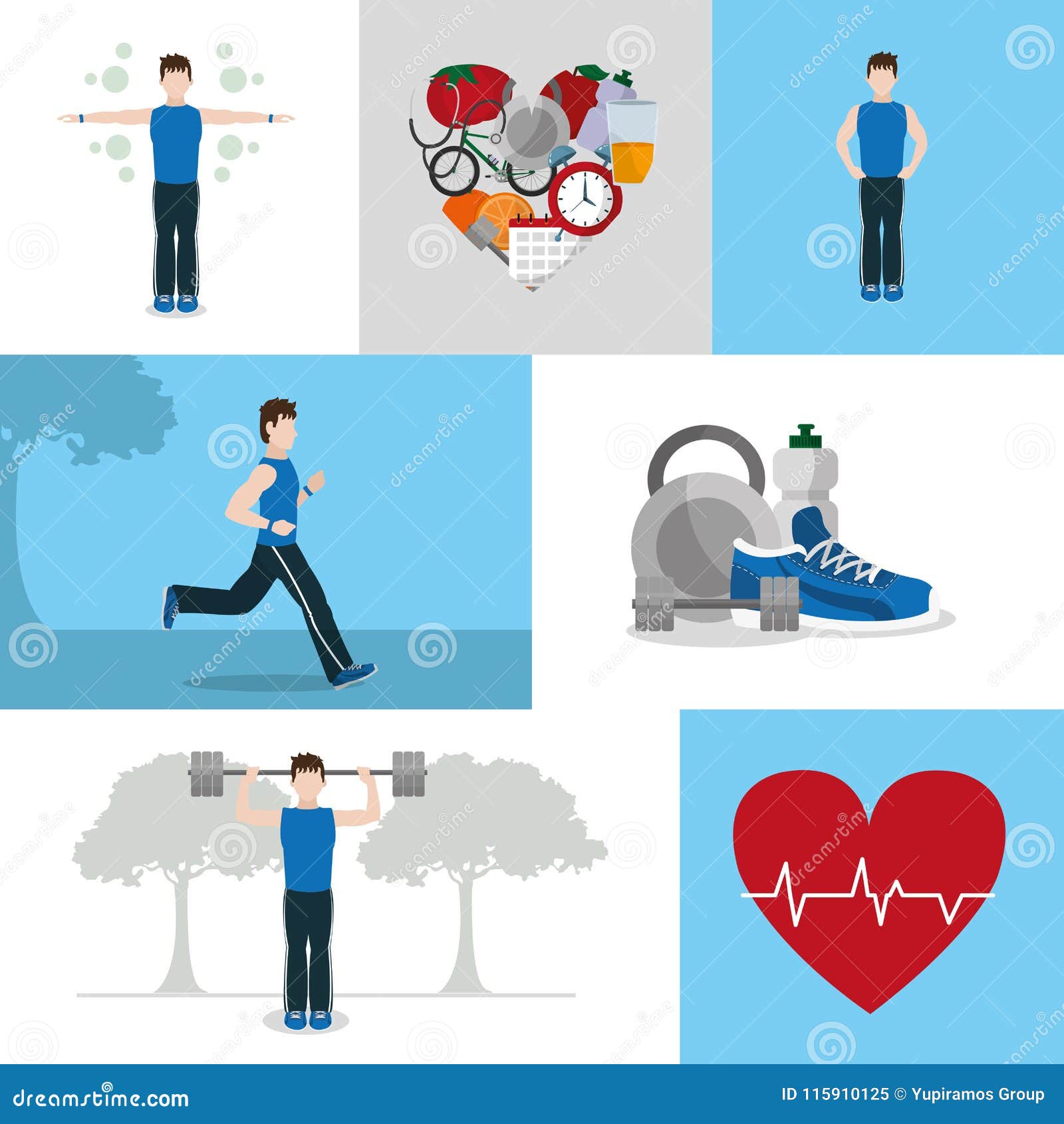 Healthy Habits Lifestyle Stock Vector Illustration Of Habits 115910125