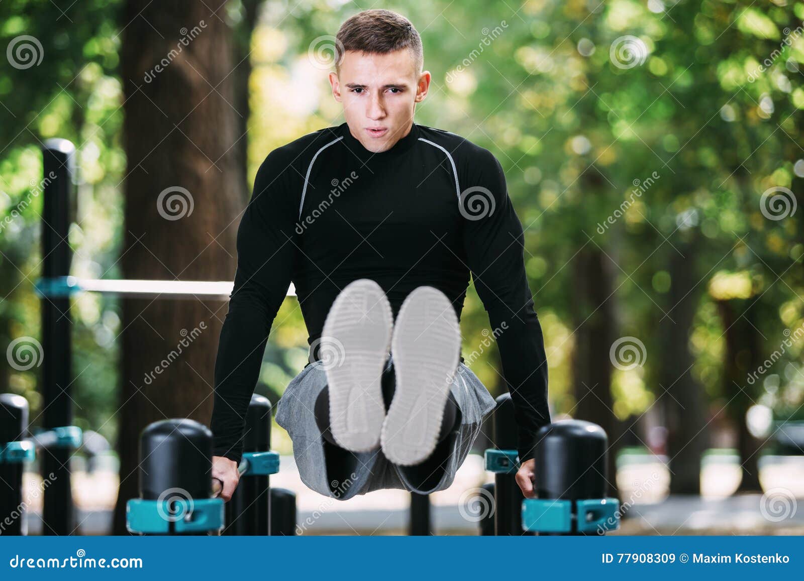 Healthy Handsome Active Man with Fit Muscular Body Doing Workout ...