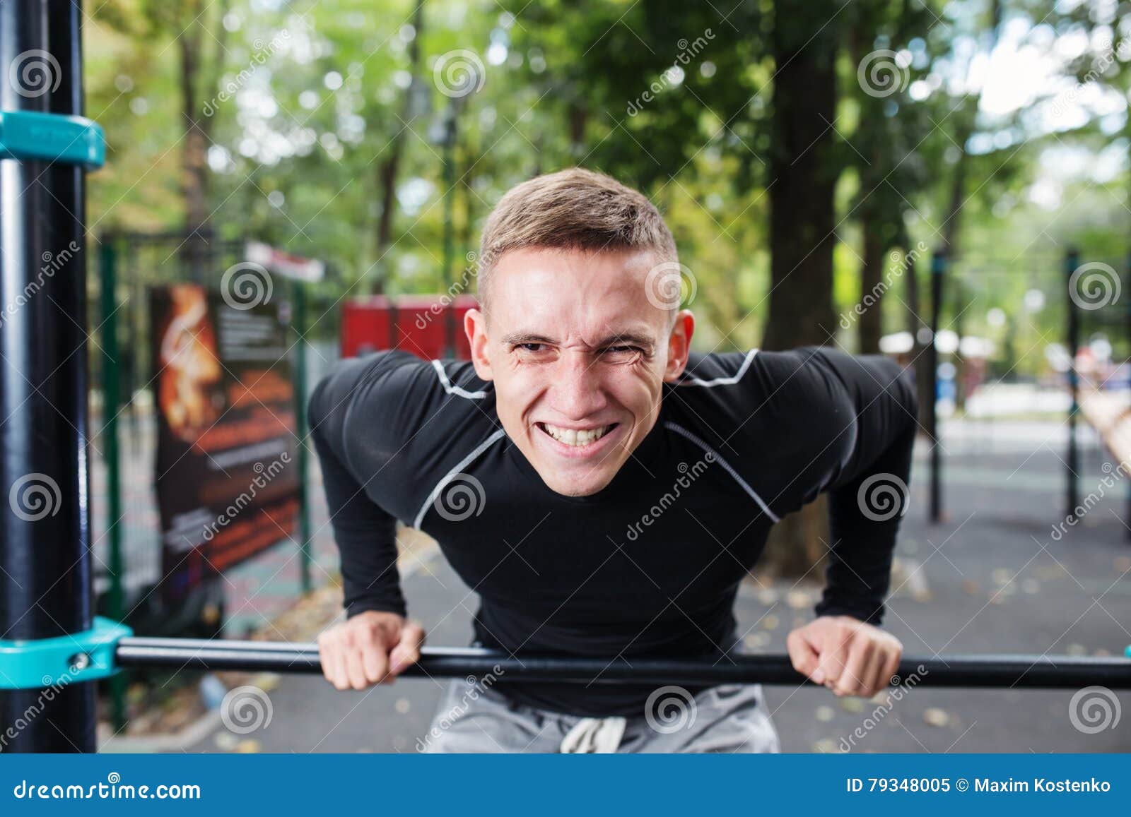 Healthy Handsome Active Man with Fit Muscular Body Doing Workout ...