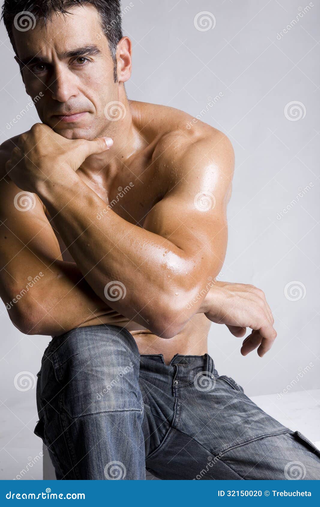 Healthy handsome fit man stock photo. Image of chest - 32150020
