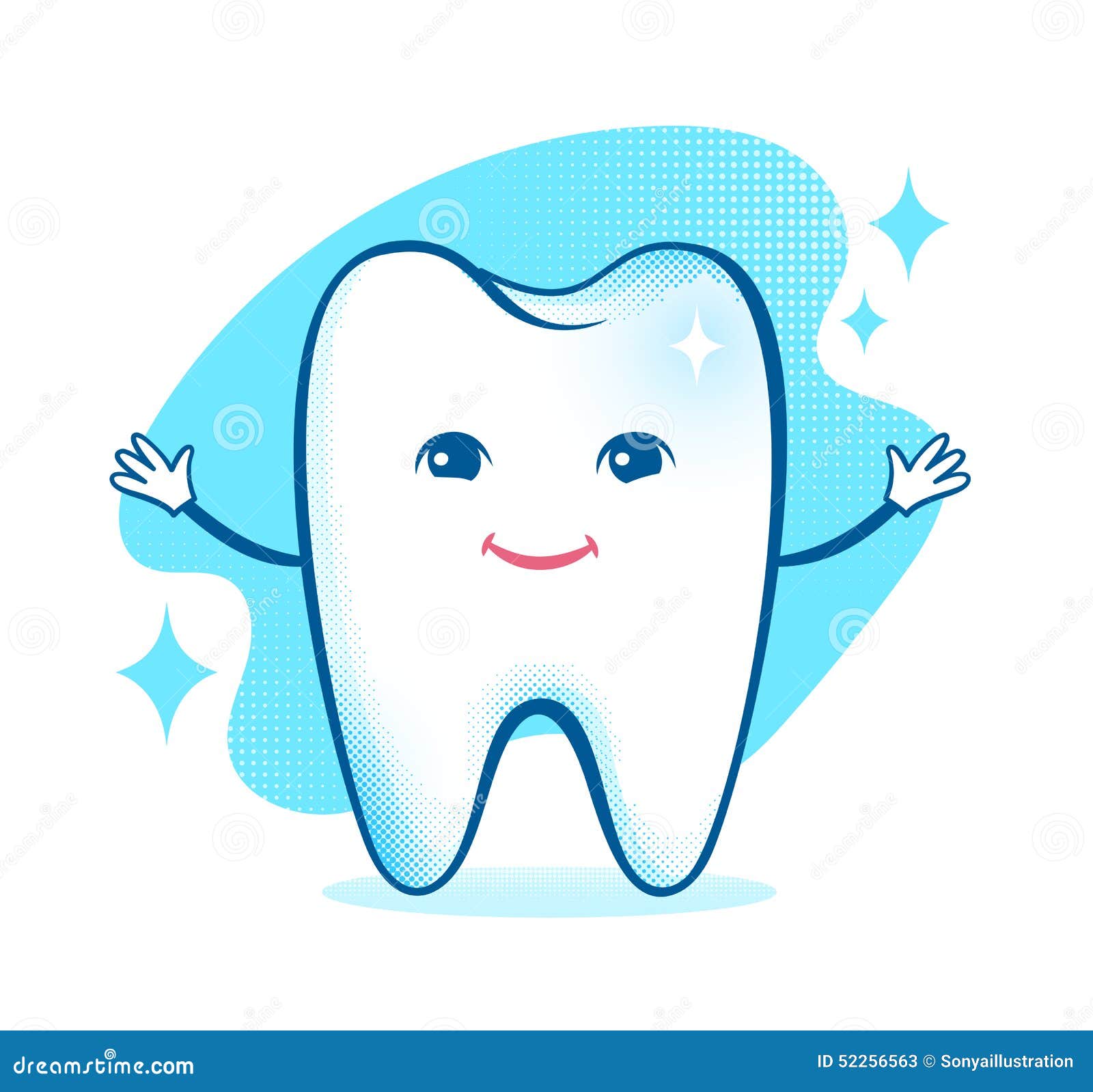 Healthy Happy Tooth Character Stock Vector - Illustration of smile ...