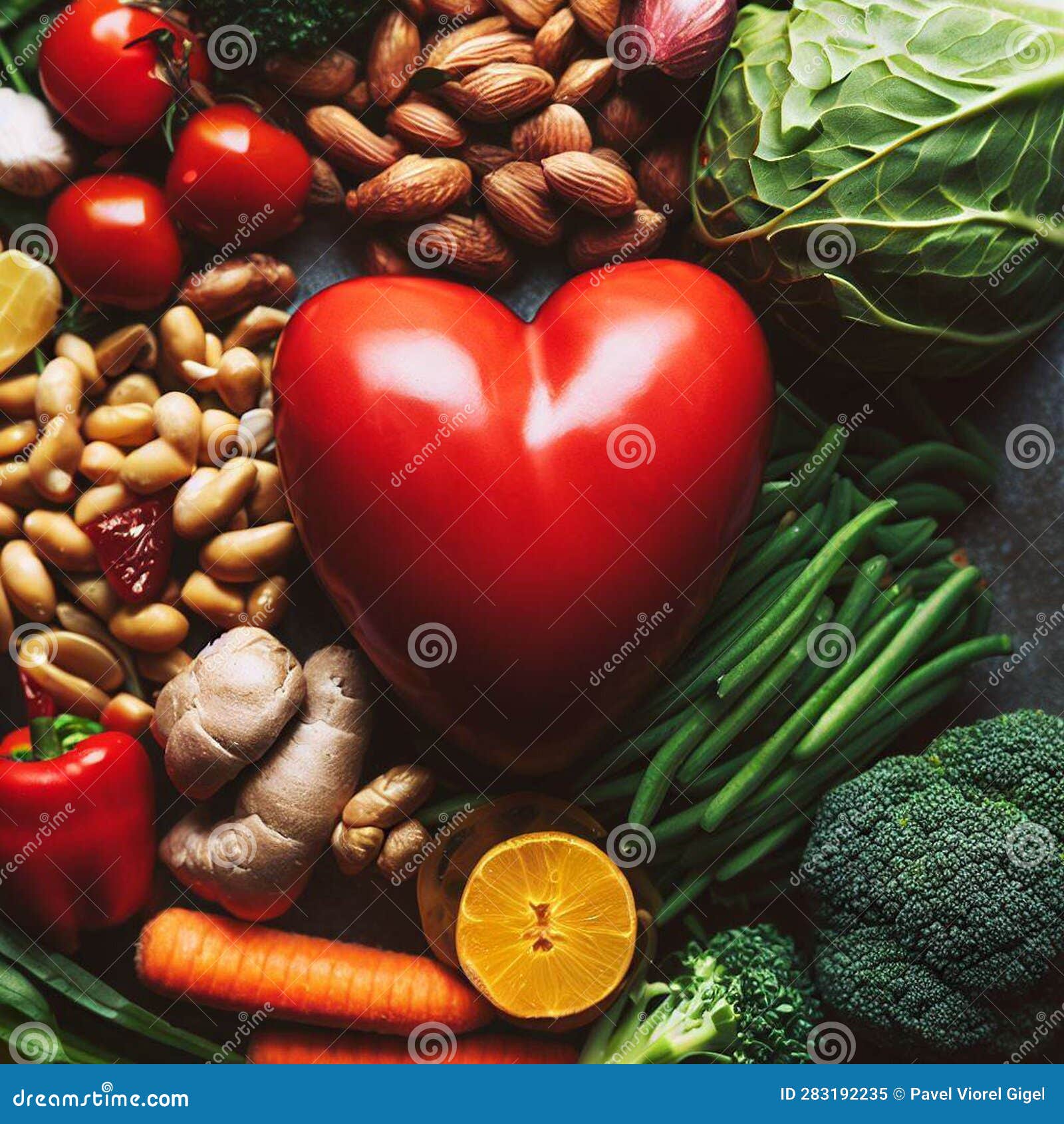 Healthy Heart Food stock illustration. Illustration of selection ...