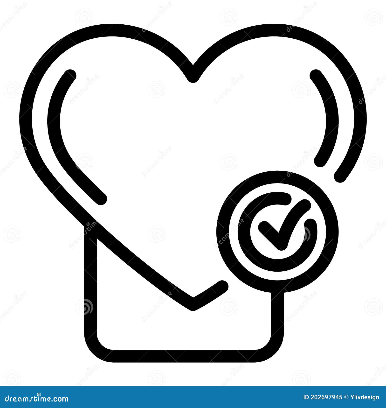 Healthy Heart Icon, Outline Style Stock Vector - Illustration of ...