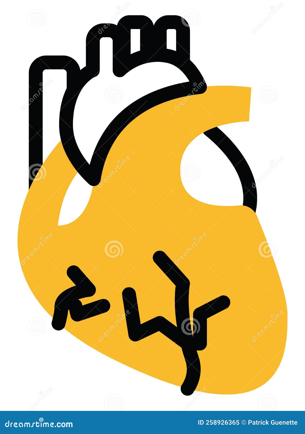 Healthy heart, icon stock vector. Illustration of life - 258926365